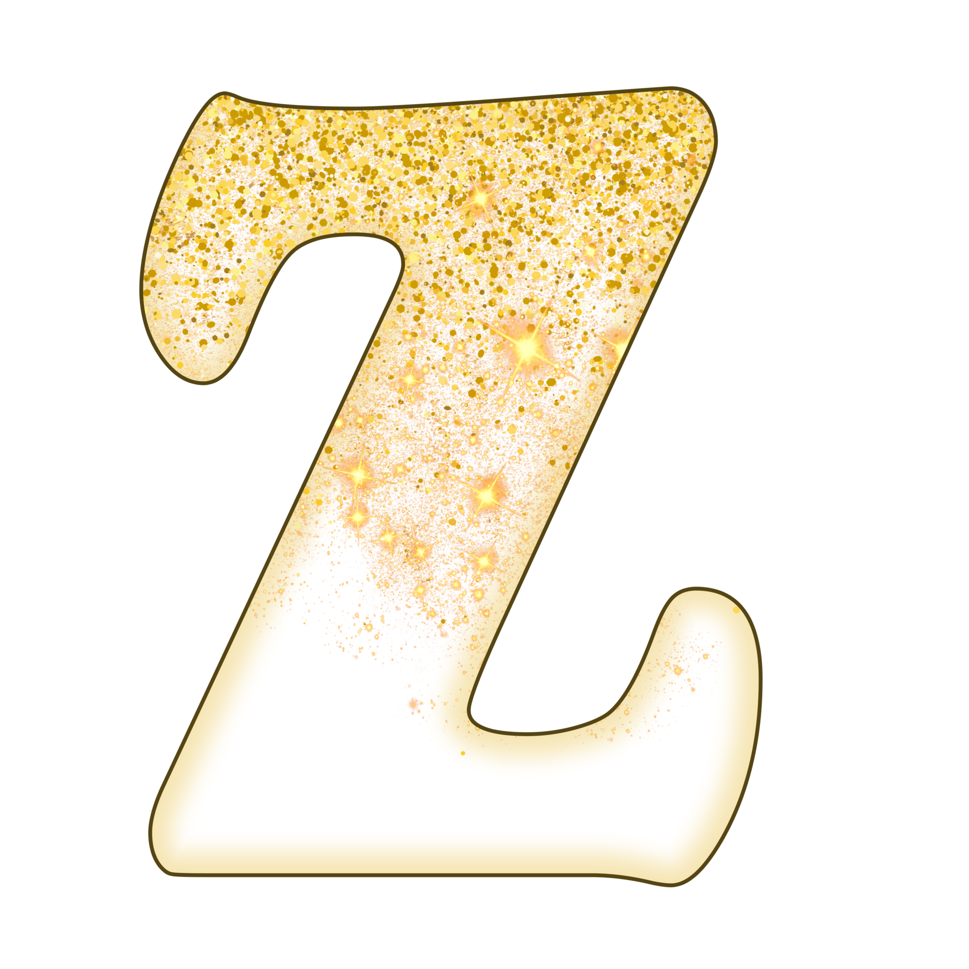 Half Gold Glitter Alphabet 16691973 PNG