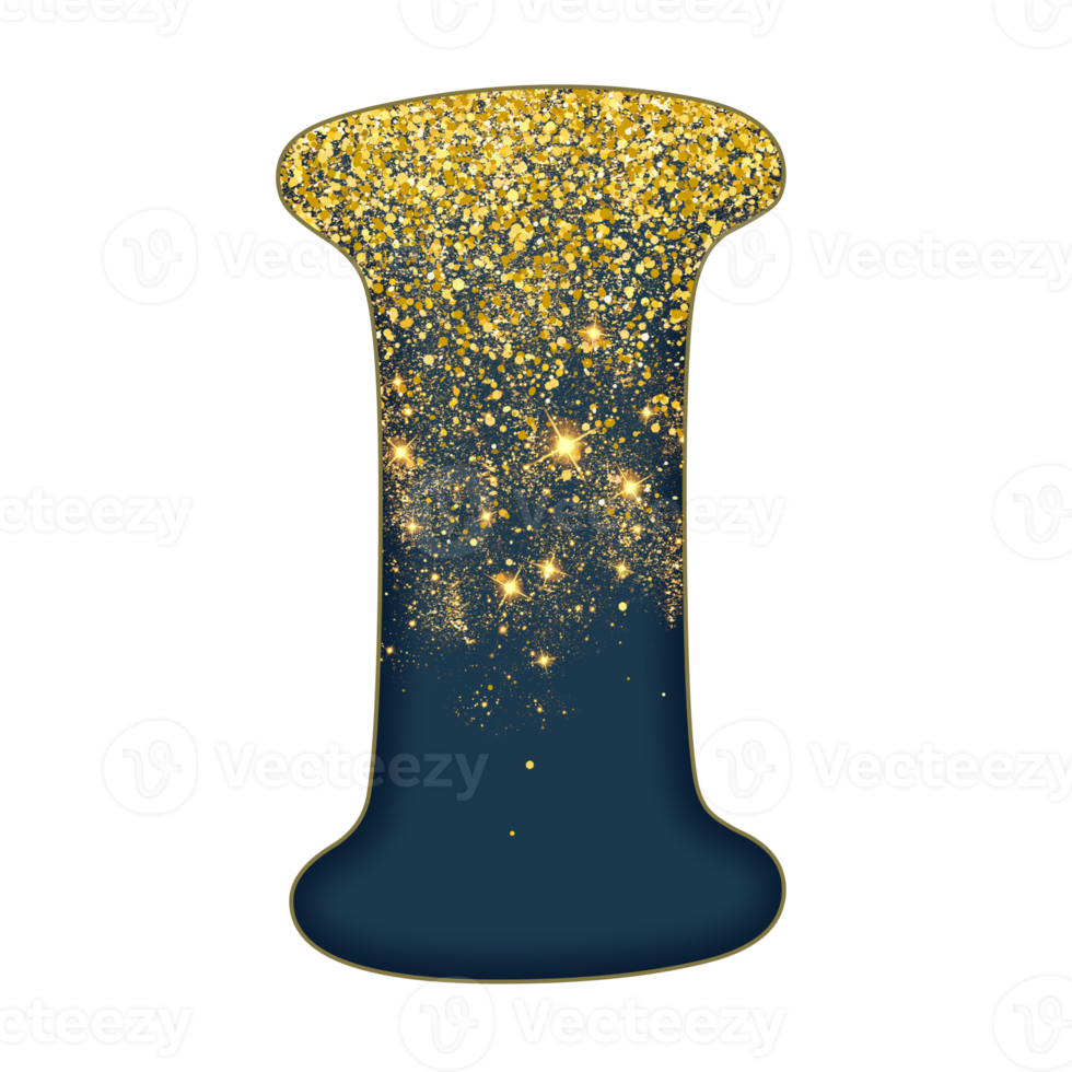 Half Gold Glitter Alphabet 16691979 PNG