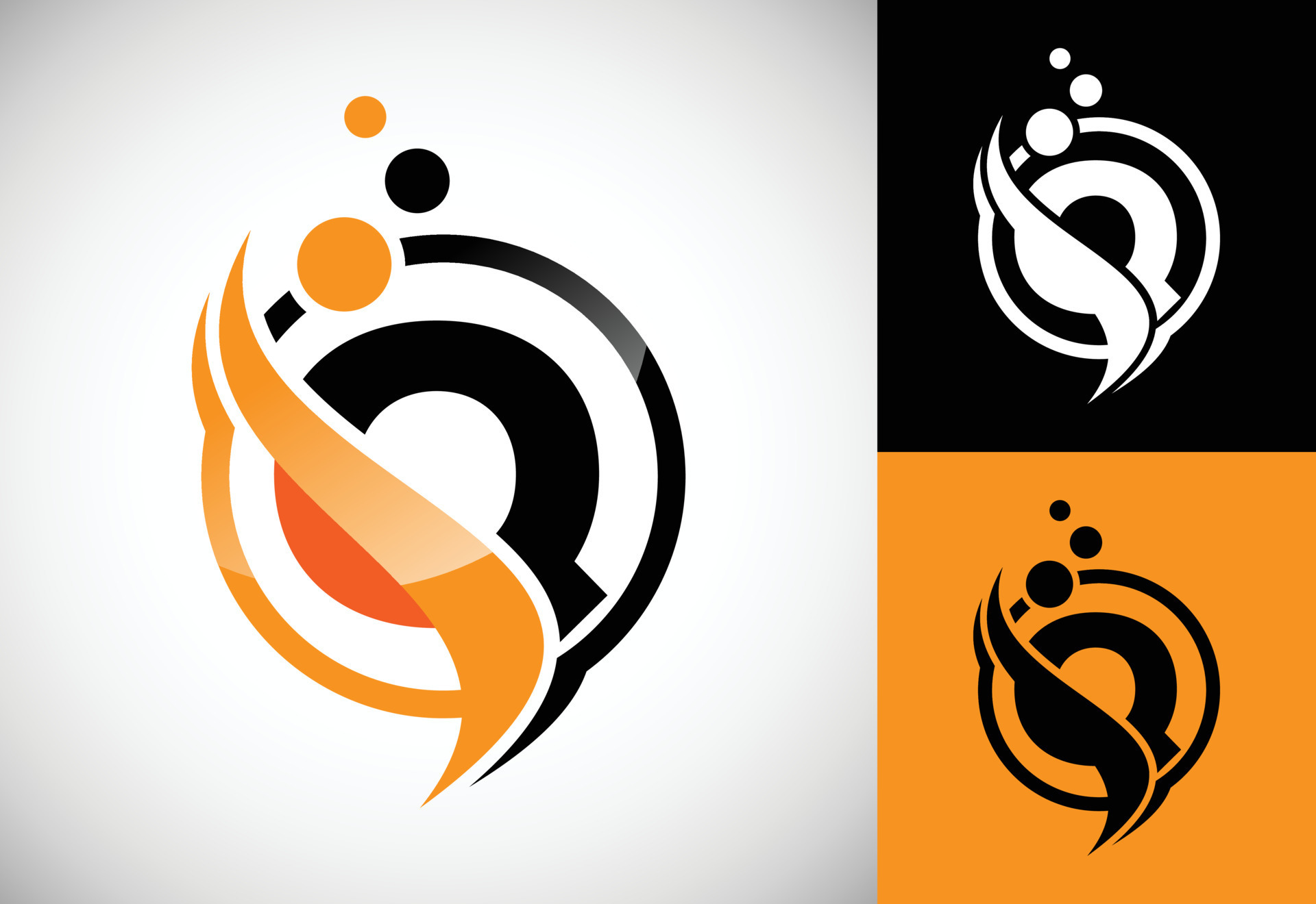 Initial letter Q with the swoosh, biotech logo design concept. Logotype ...