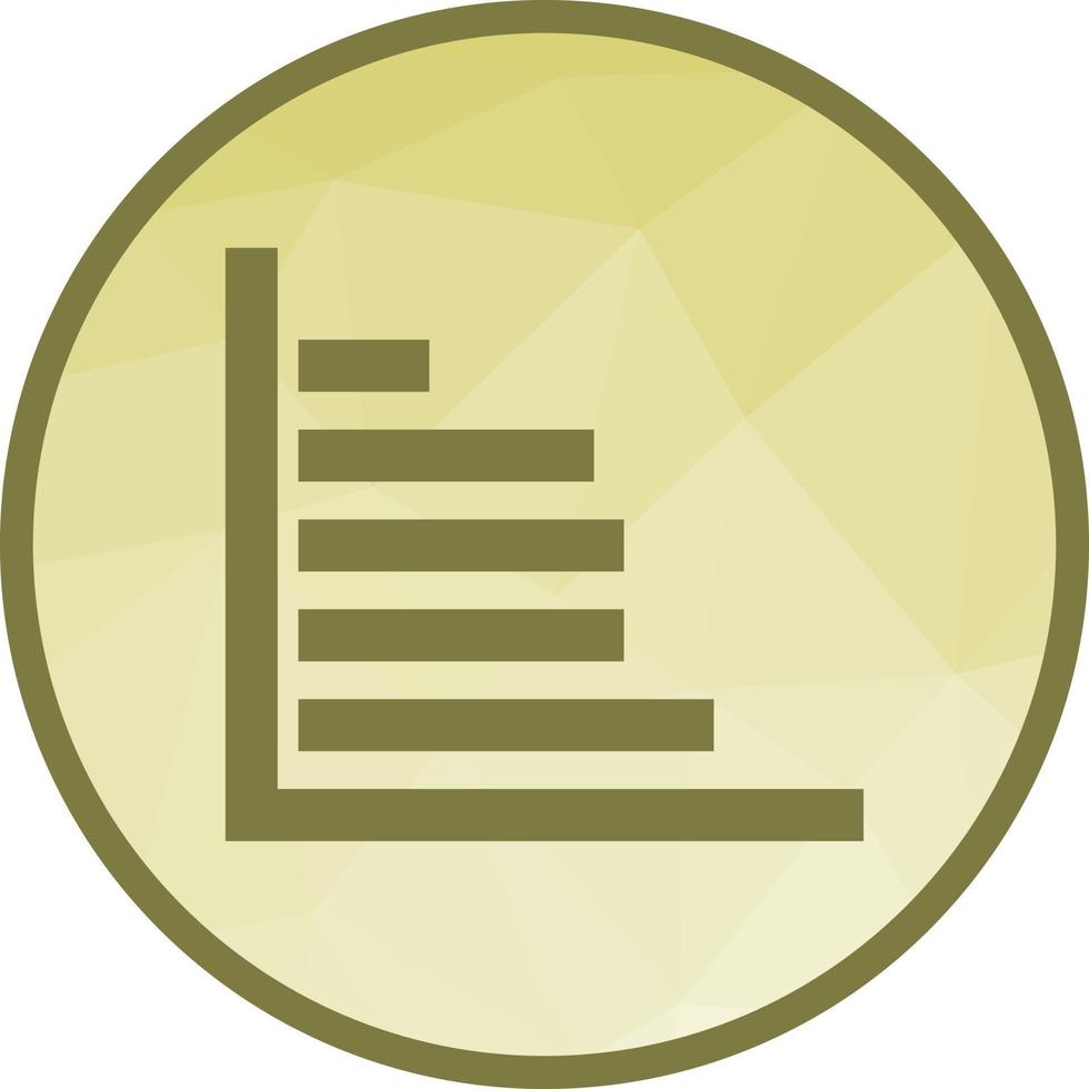 Horizontal Bar Graph Low Poly Background Icon 16697455 Vector Art at ...