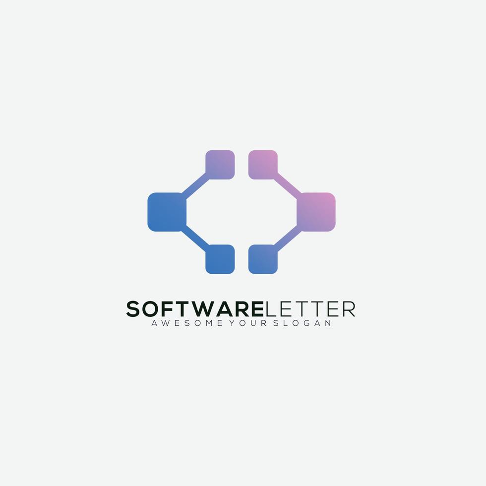 letter o with software design gradient color vector 16701477 Vector Art ...
