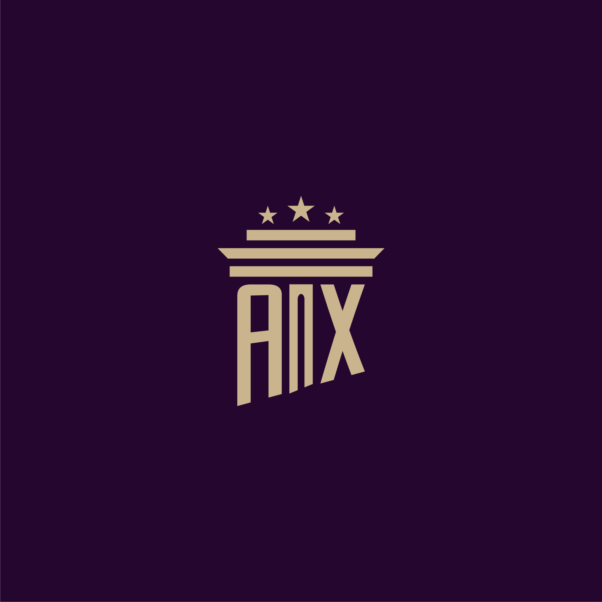AX initial monogram logo design for lawfirm lawyers with pillar vector ... AX initial monogram logo design for lawfirm lawyers with pillar vector ...