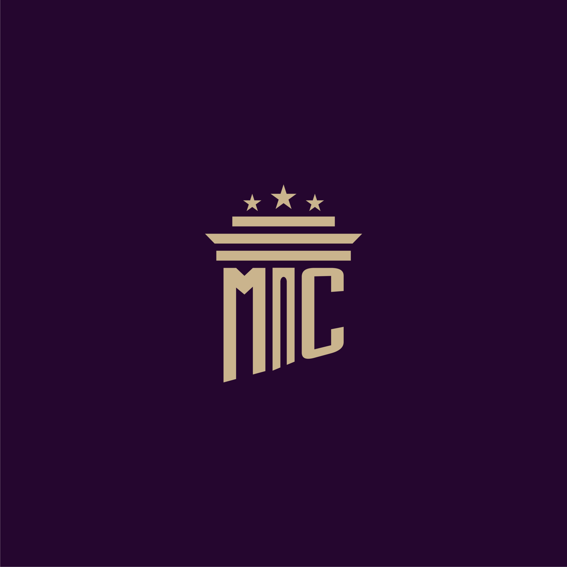 MC initial monogram logo design for lawfirm lawyers with pillar vector ... MC initial monogram logo design for lawfirm lawyers with pillar vector ...