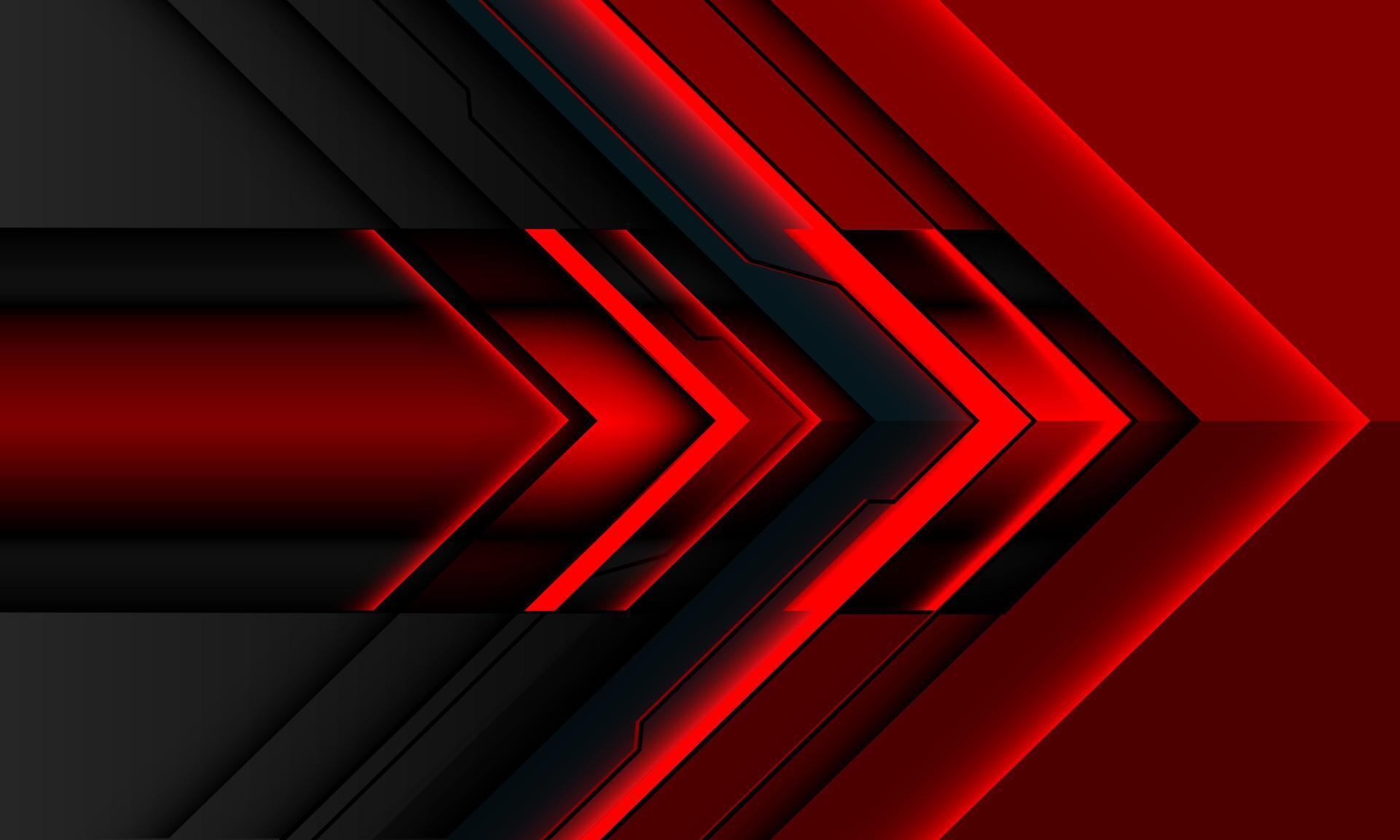 Abstract Red Metallic Arrow Black Line Cyber Direction Design Modern Futuristic Background