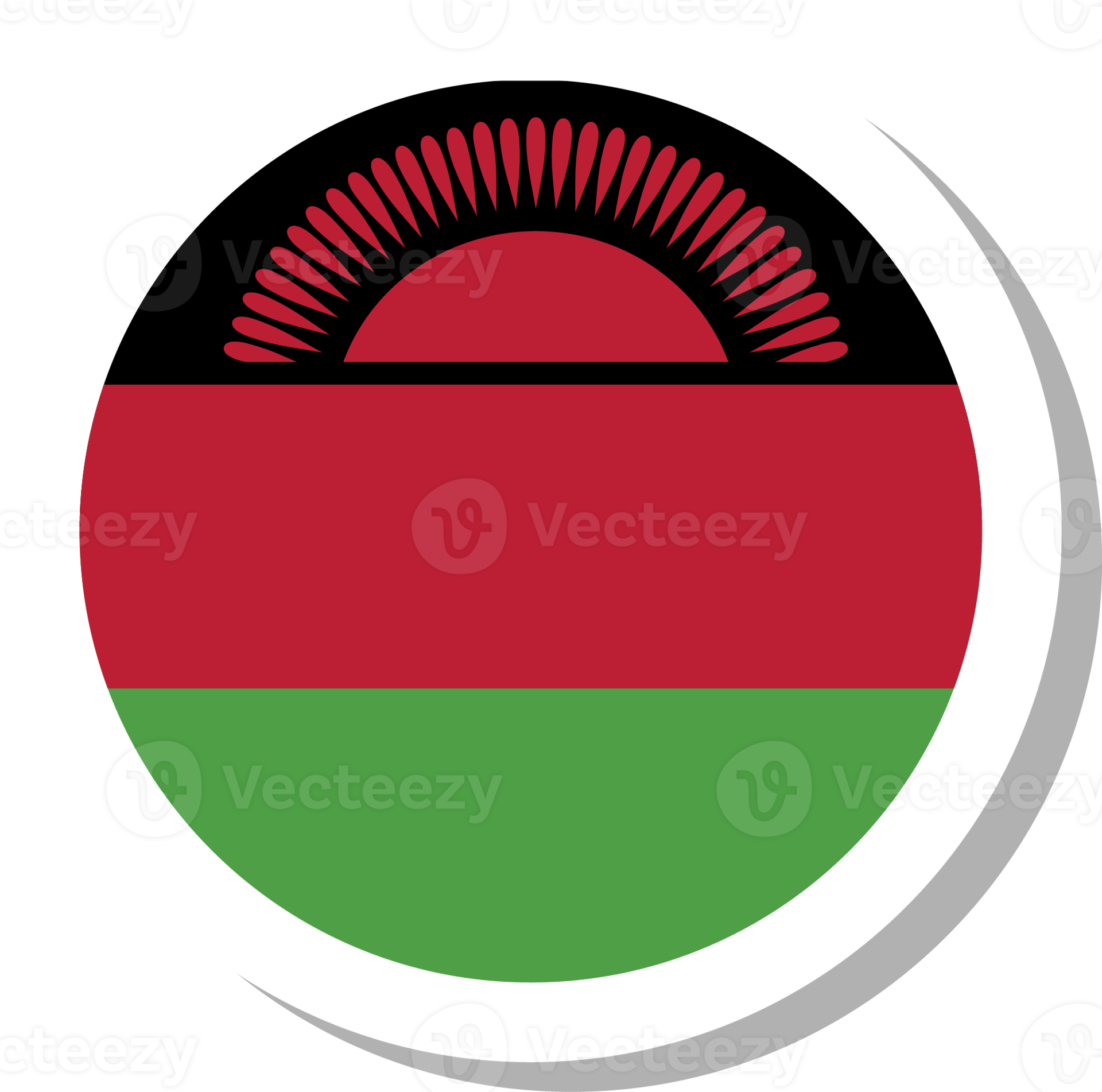 Malawi Flag Circle Shape Flag Icon 16707164 Png
