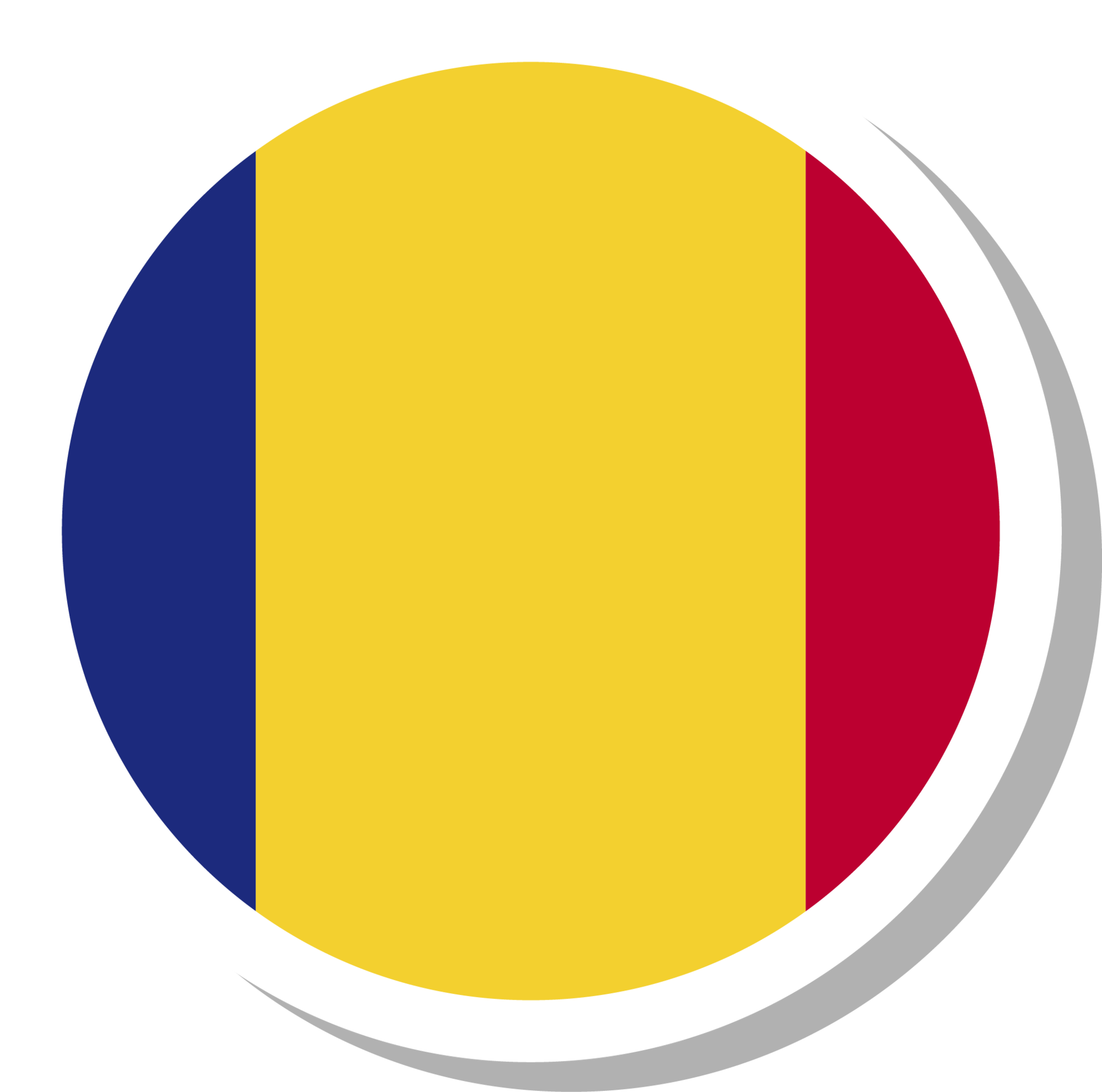 Chad Flag Circle Shape Flag Icon 16707427 Png