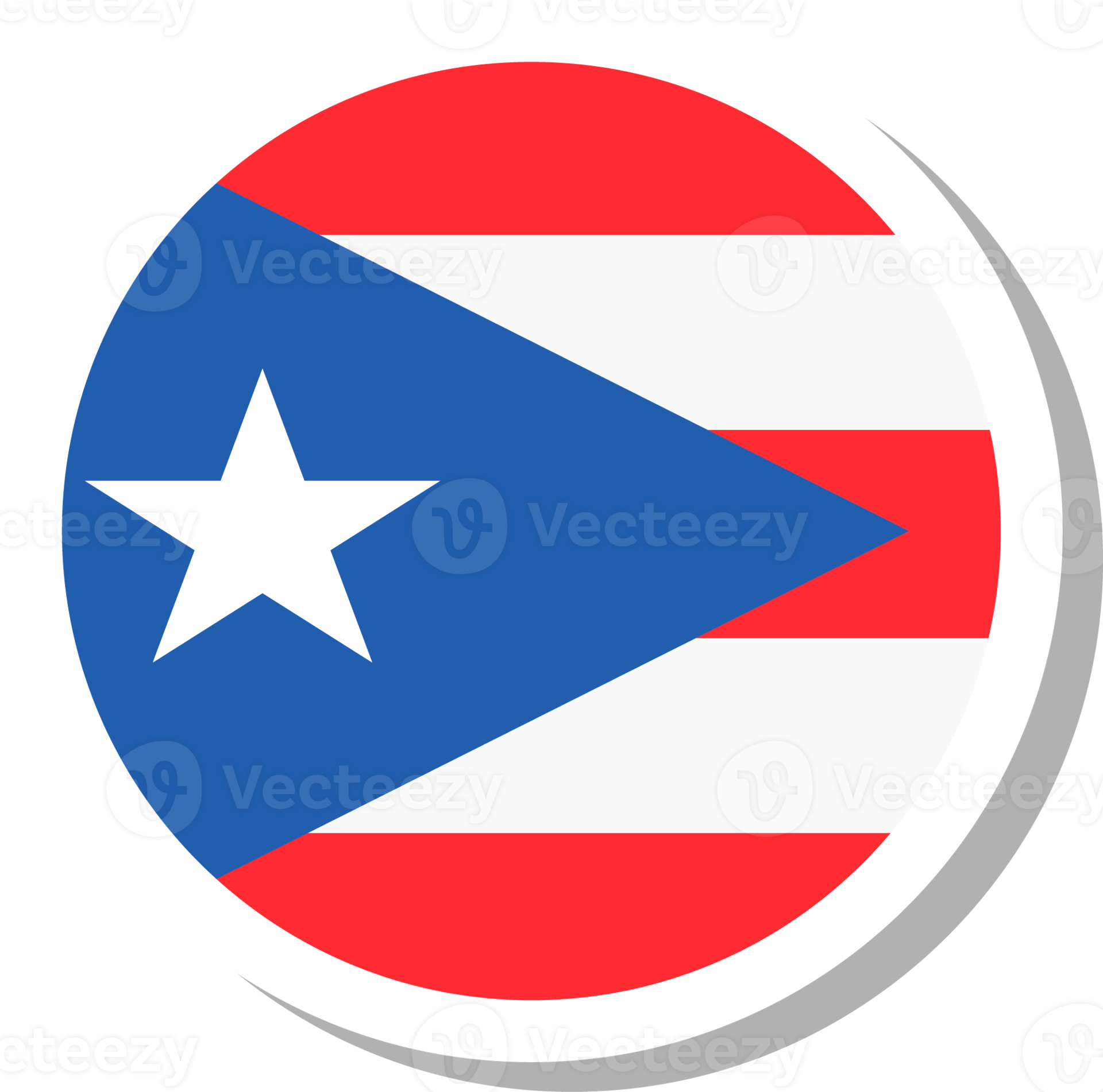 Puerto Rico flag circle shape, flag icon. 16707446 PNG