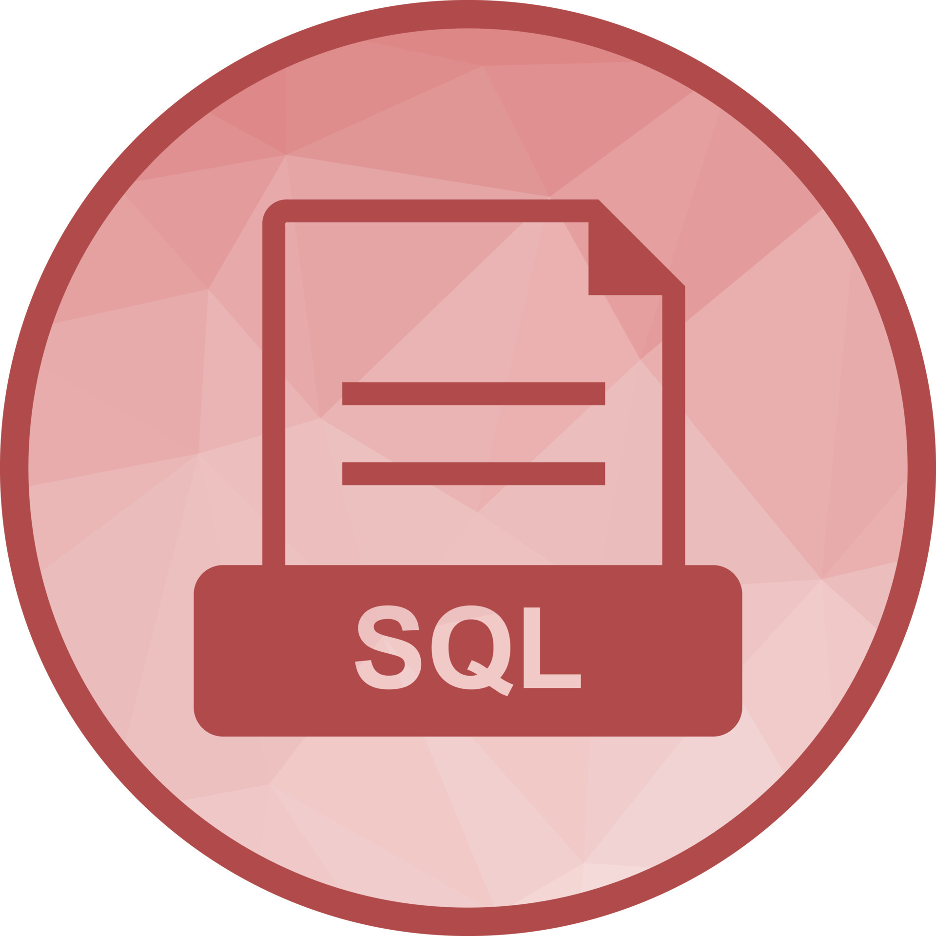 SQL Low Poly Background Icon 16709990 Vector Art at Vecteezy