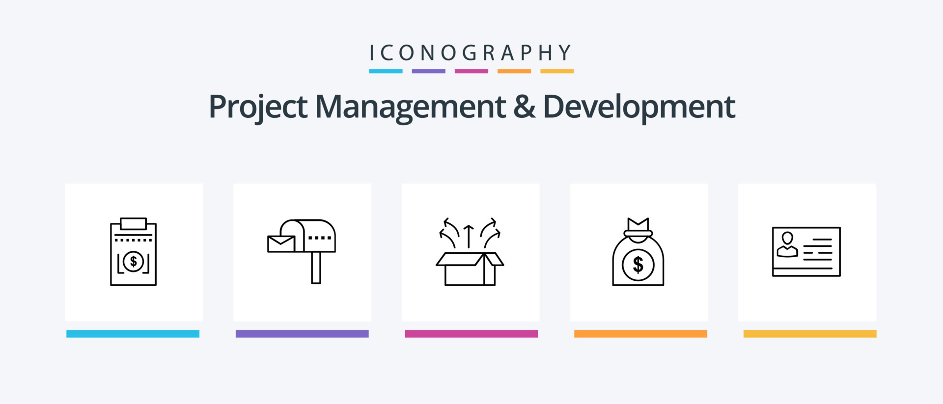 Project Management And Development Line 5 Icon Pack Including gravel ...