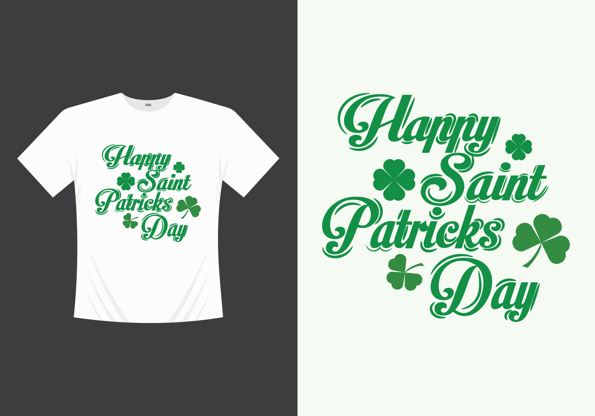 Happy Saint Patricks Day Printable Vector Illustration Template T