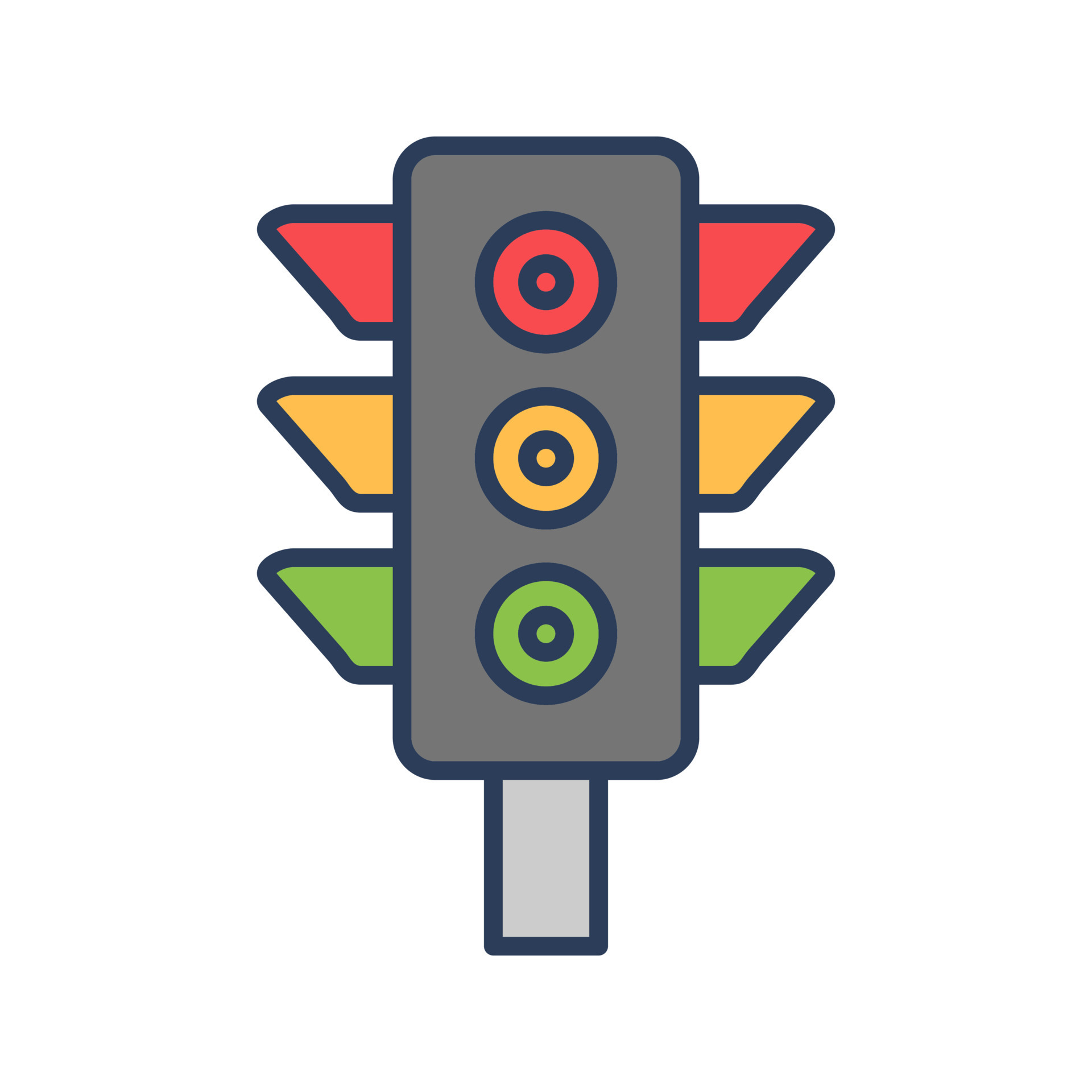 Traffic Signal Vector Icon 16715027 Vector Art At Vecteezy