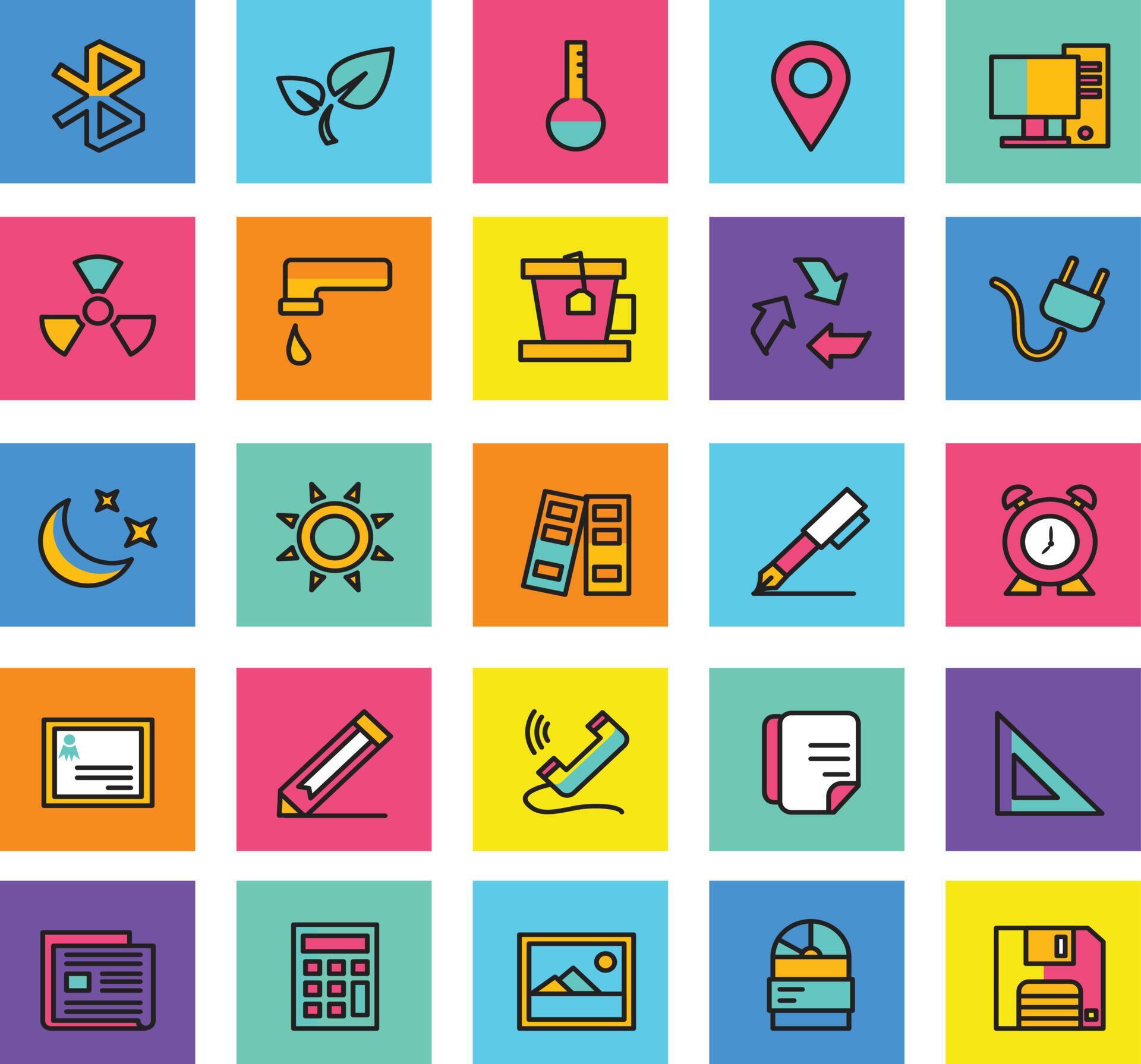 Set Of Colorful Flat Icons For Web Internet Mobile Apps Icons Design Business Finance