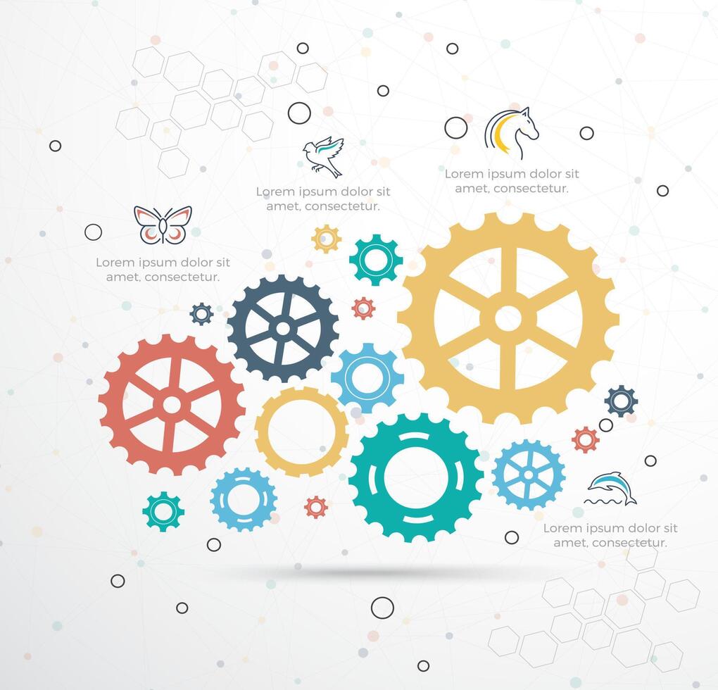vector template Infographic with gear chain. Vector gears 16715980 ... vector template Infographic with gear chain. Vector gears 16715980 ...