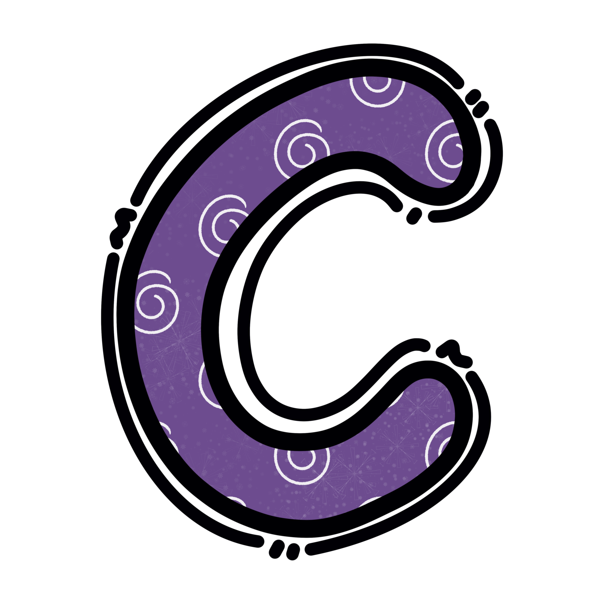 The Letter C In Purple