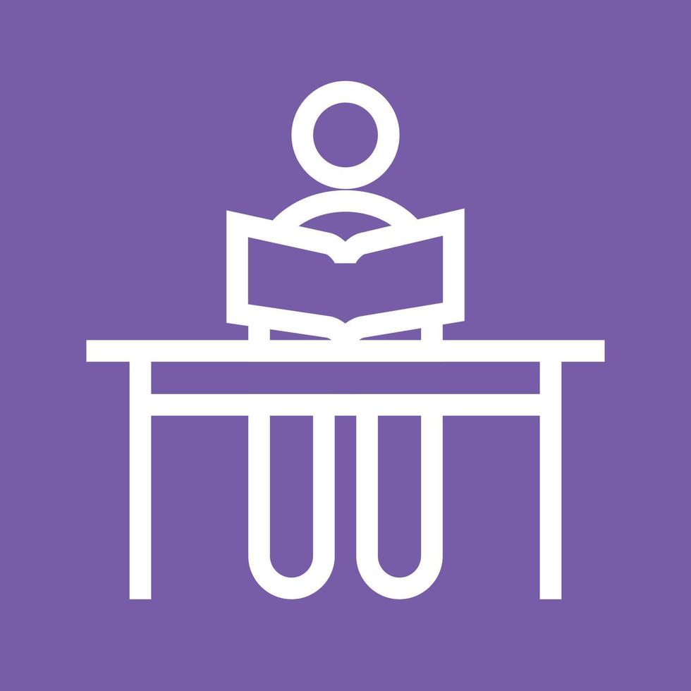 Sitting In Class Line Color Background Icon 16720657 Vector Art At Vecteezy