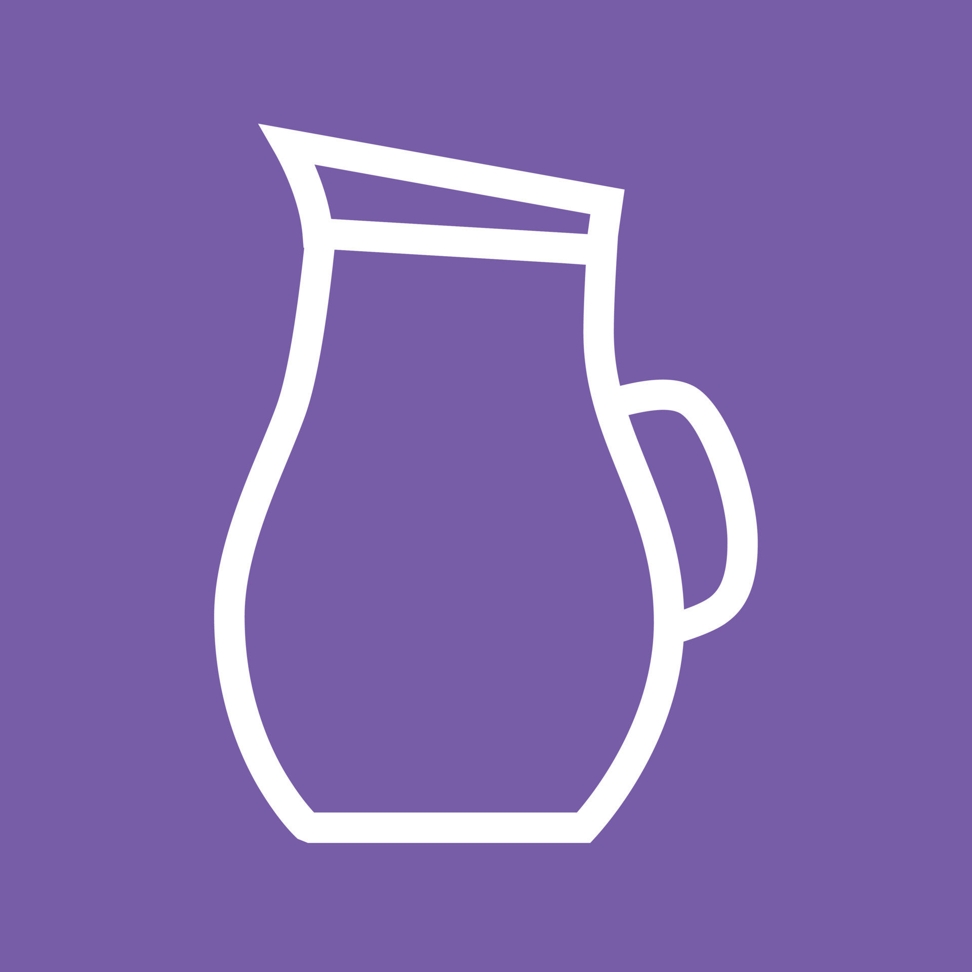 Jug Of Water Line Color Background Icon 16720764 Vector Art At Vecteezy