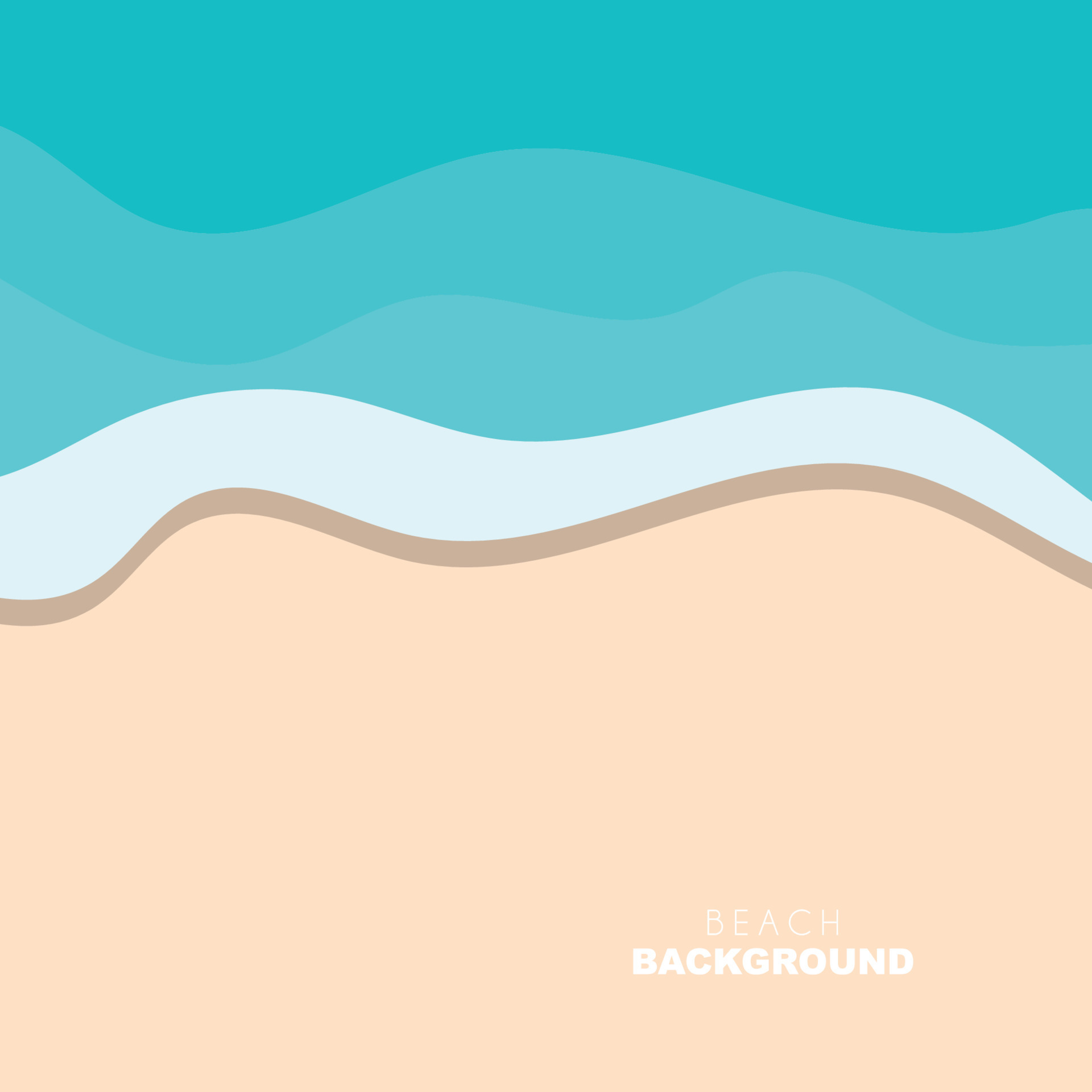 Beach Background, Beach Scene Design With Sand and Ocean Waves ...