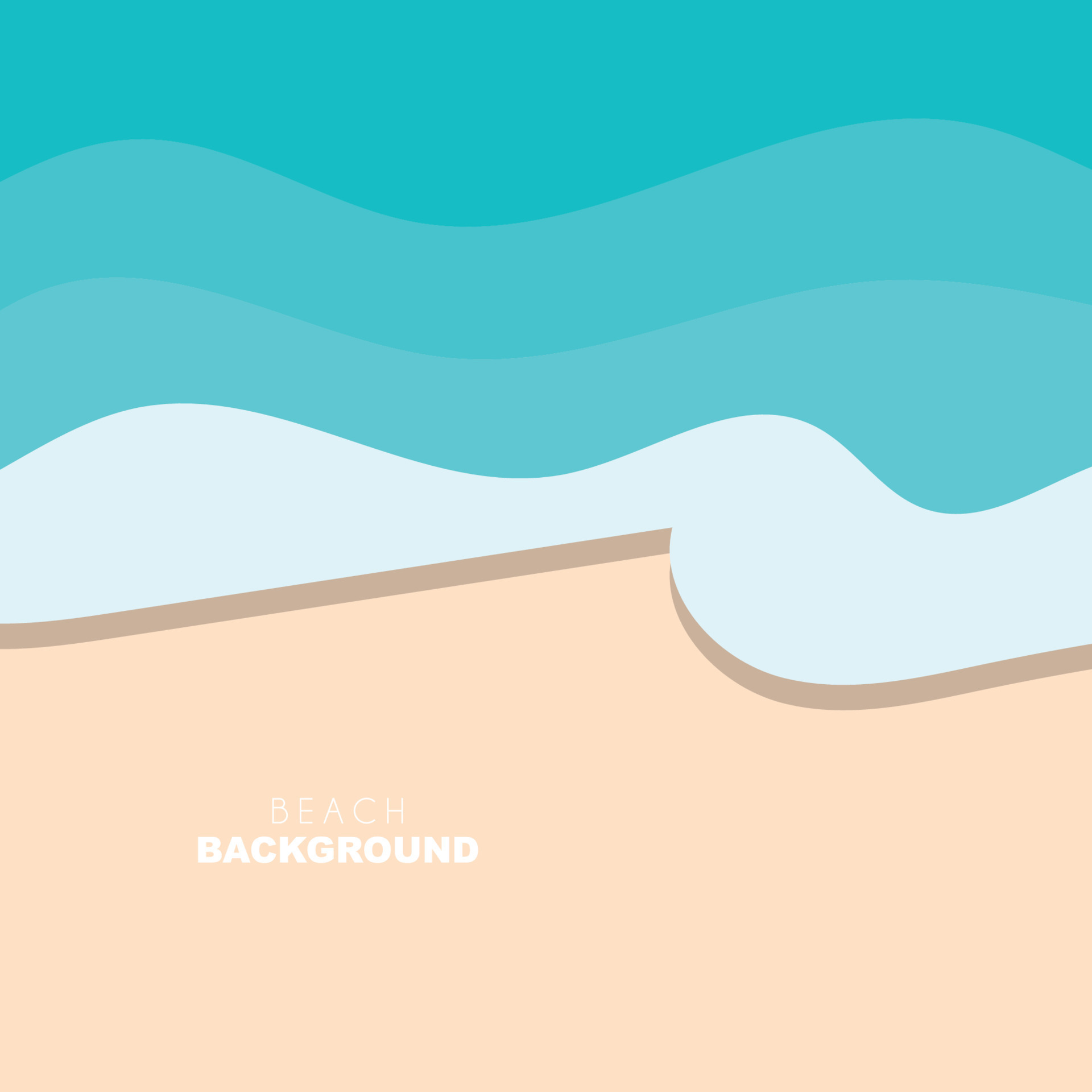 Beach Background, Beach Scene Design With Sand and Ocean Waves ...