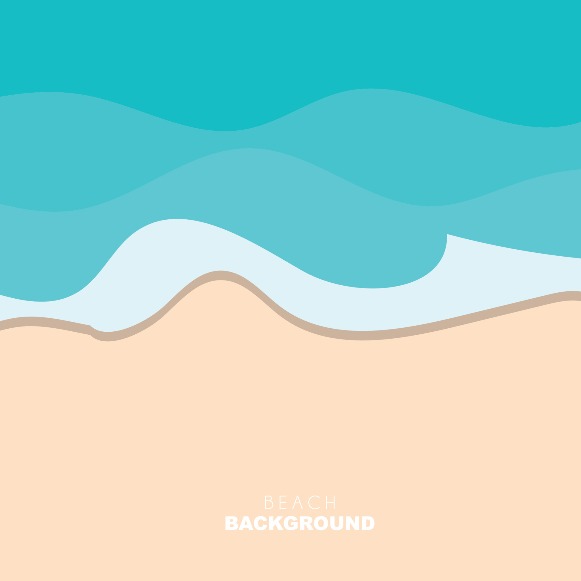 Beach Background, Beach Scene Design With Sand and Ocean Waves ...