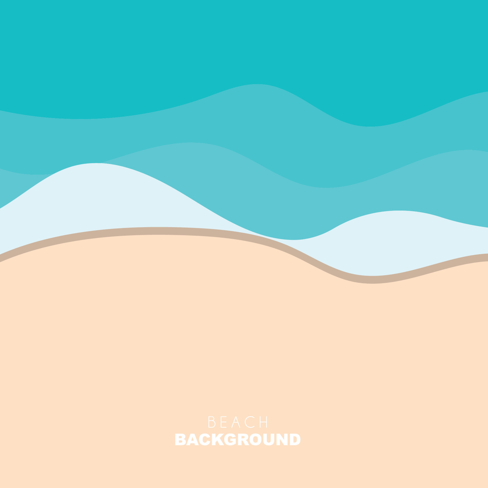 Beach Background, Beach Scene Design With Sand and Ocean Waves ...