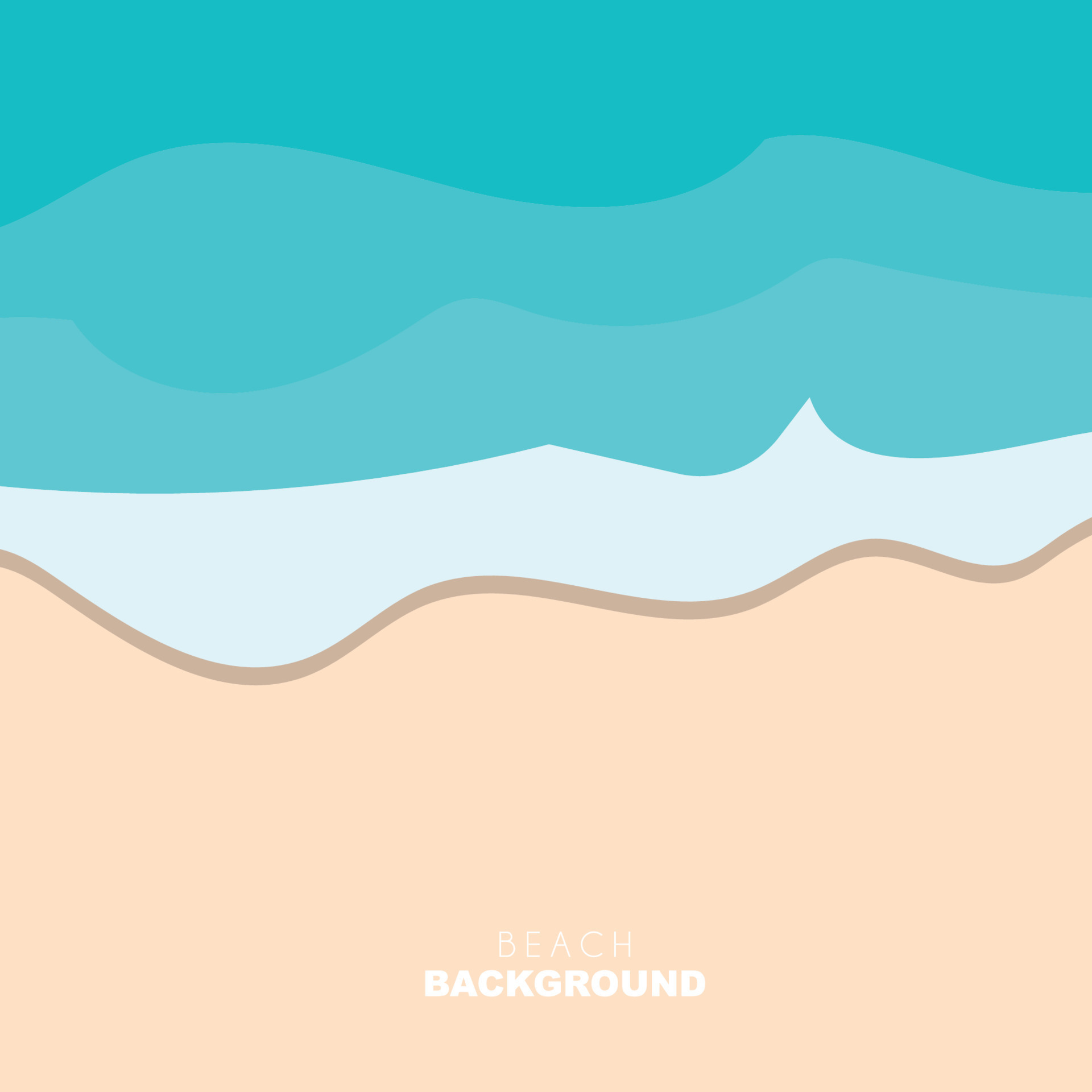 Beach Background, Beach Scene Design With Sand and Ocean Waves ...