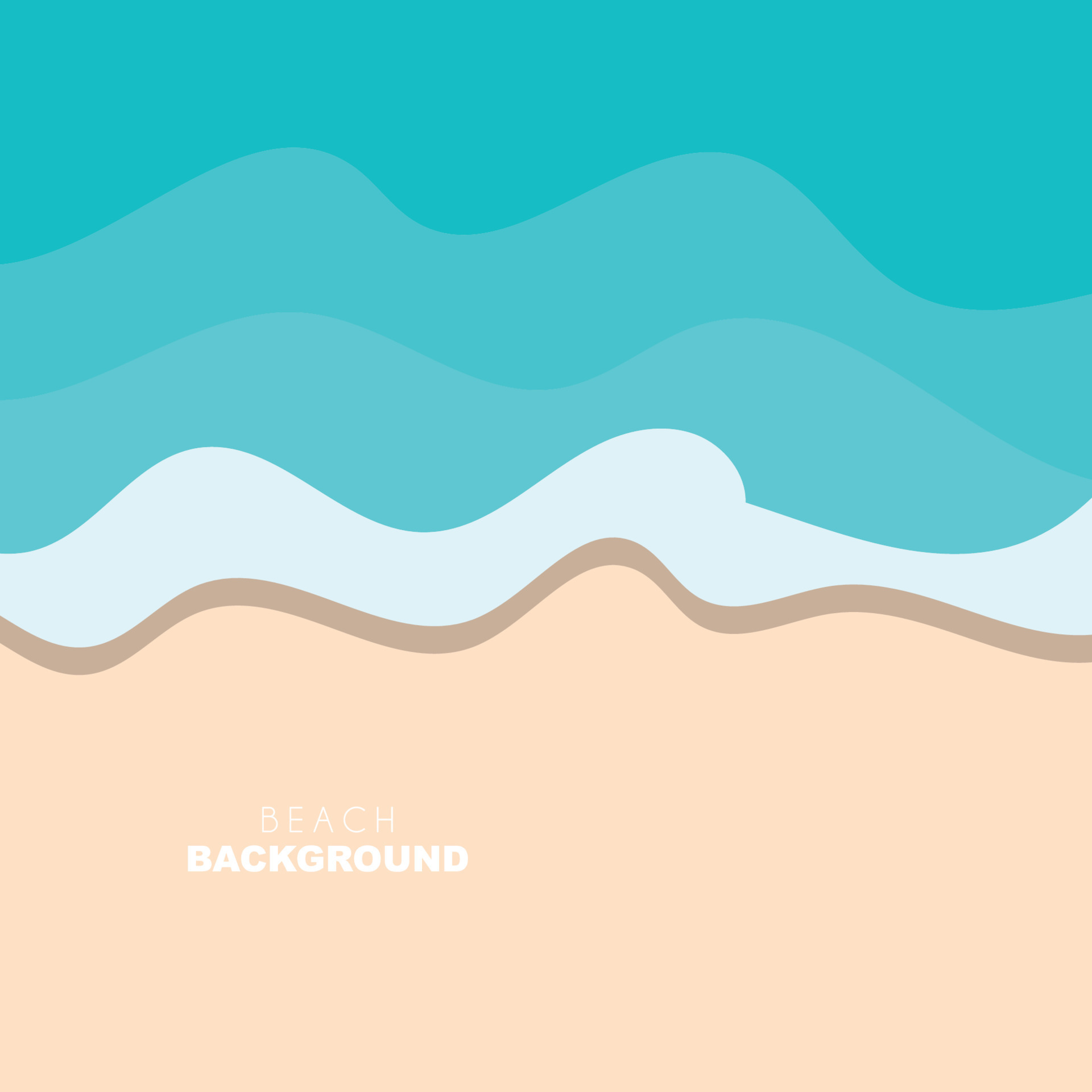 Beach Background, Beach Scene Design With Sand and Ocean Waves ...