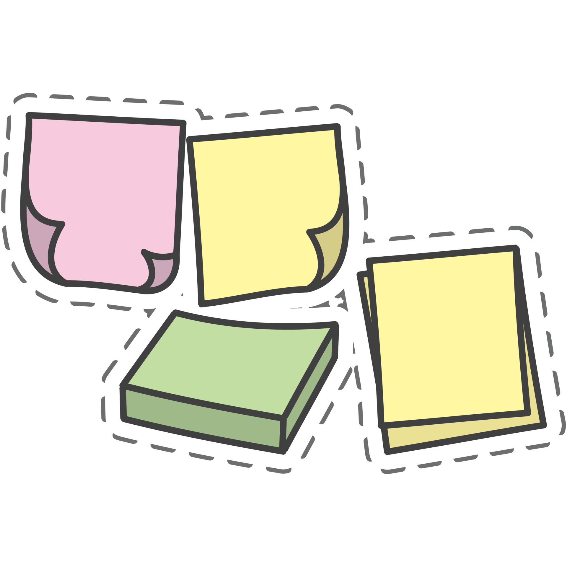 Aesthetic Sticky Notes Sticker Back To School 16725389 Png