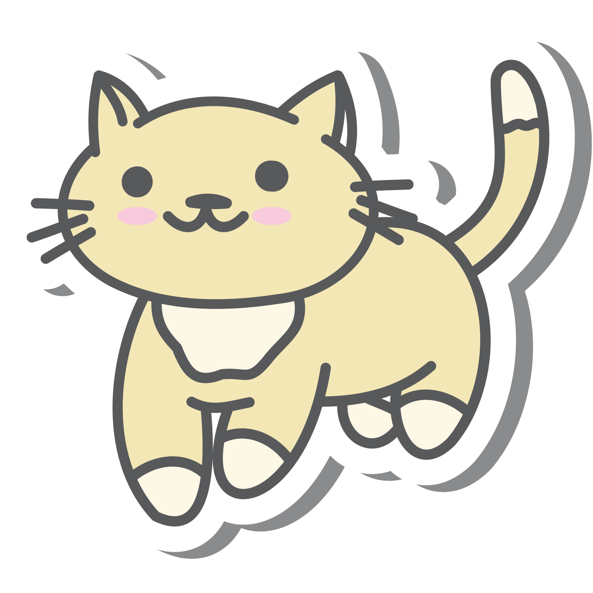 Etiqueta Engomada Estética Del Gato Varias Poses 16725394 Png