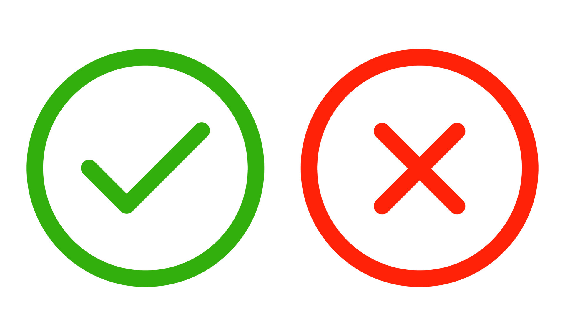 Tick and cross checkmark line icon 16730159 Vector Art at Vecteezy Tick and cross checkmark line icon 16730159 Vector Art at Vecteezy