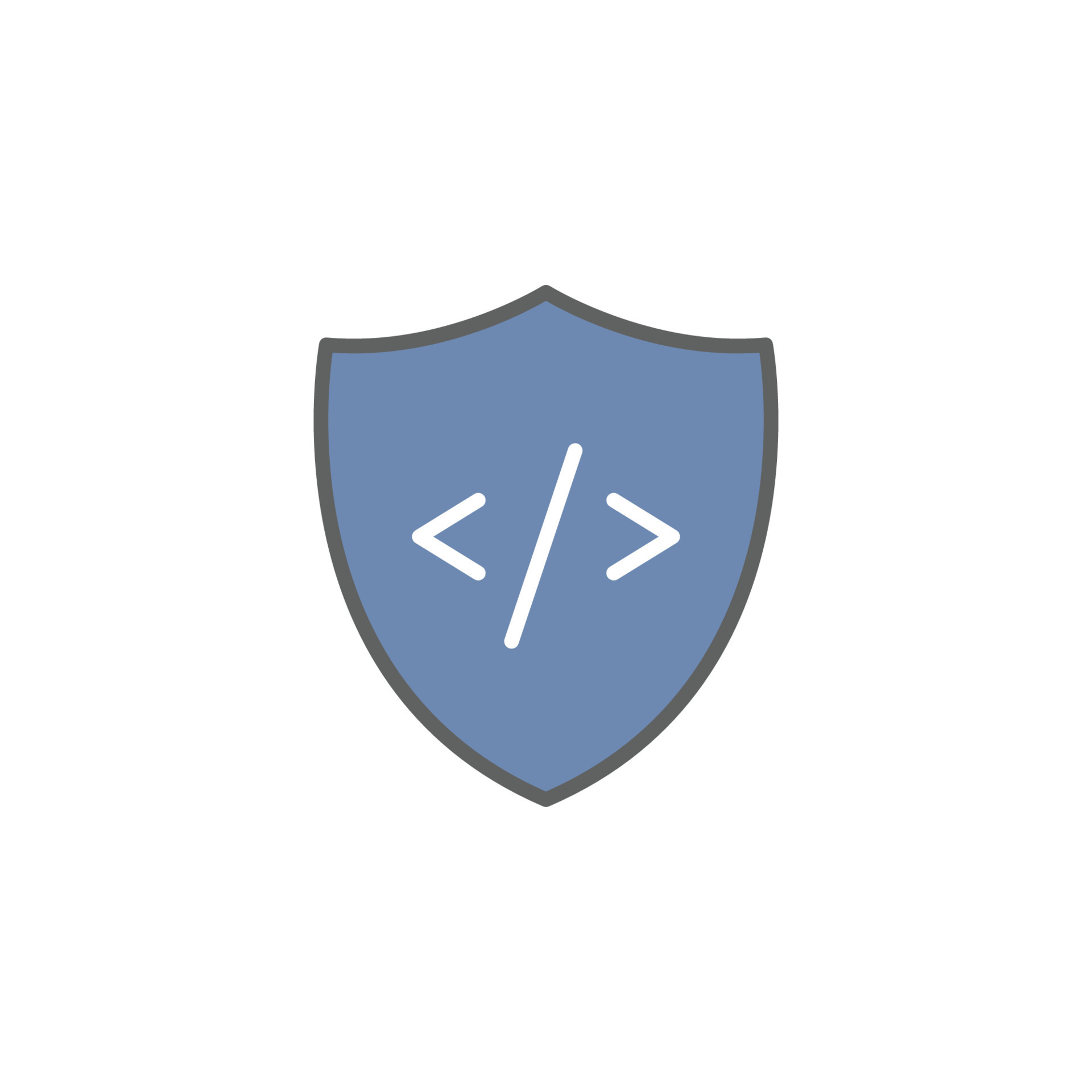 Shield Icon Illustration With Coding Programming Editor Safety Icon Related To Developer Two