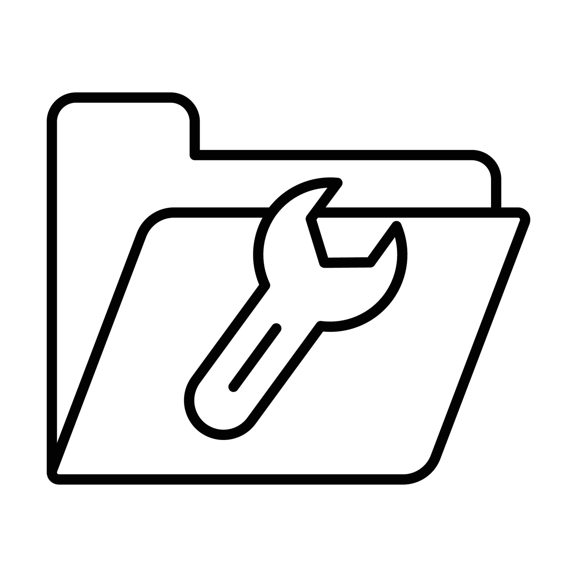Folder Maintenance Icon Illustration Icon Related To Developer Line Icon Style Suitable For