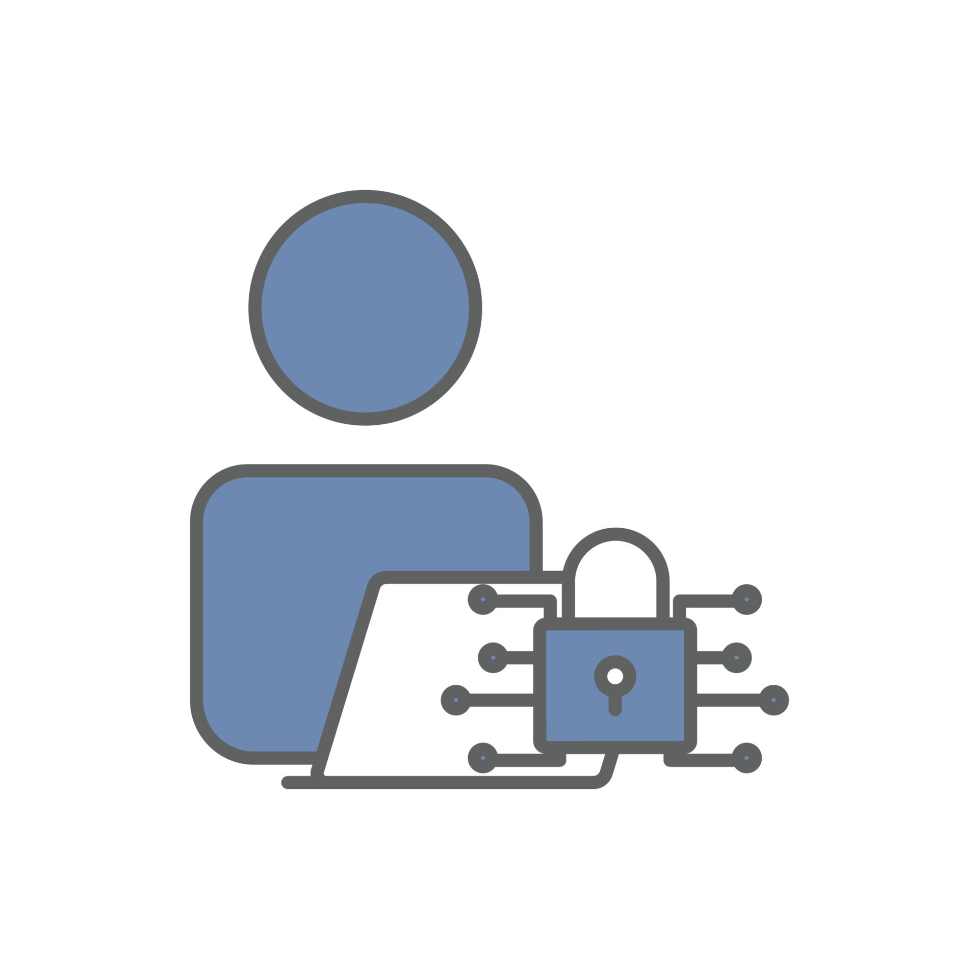 Programmer Icon Illustration Lock Cyber Icon Related To Developer Two Tone Icon Style