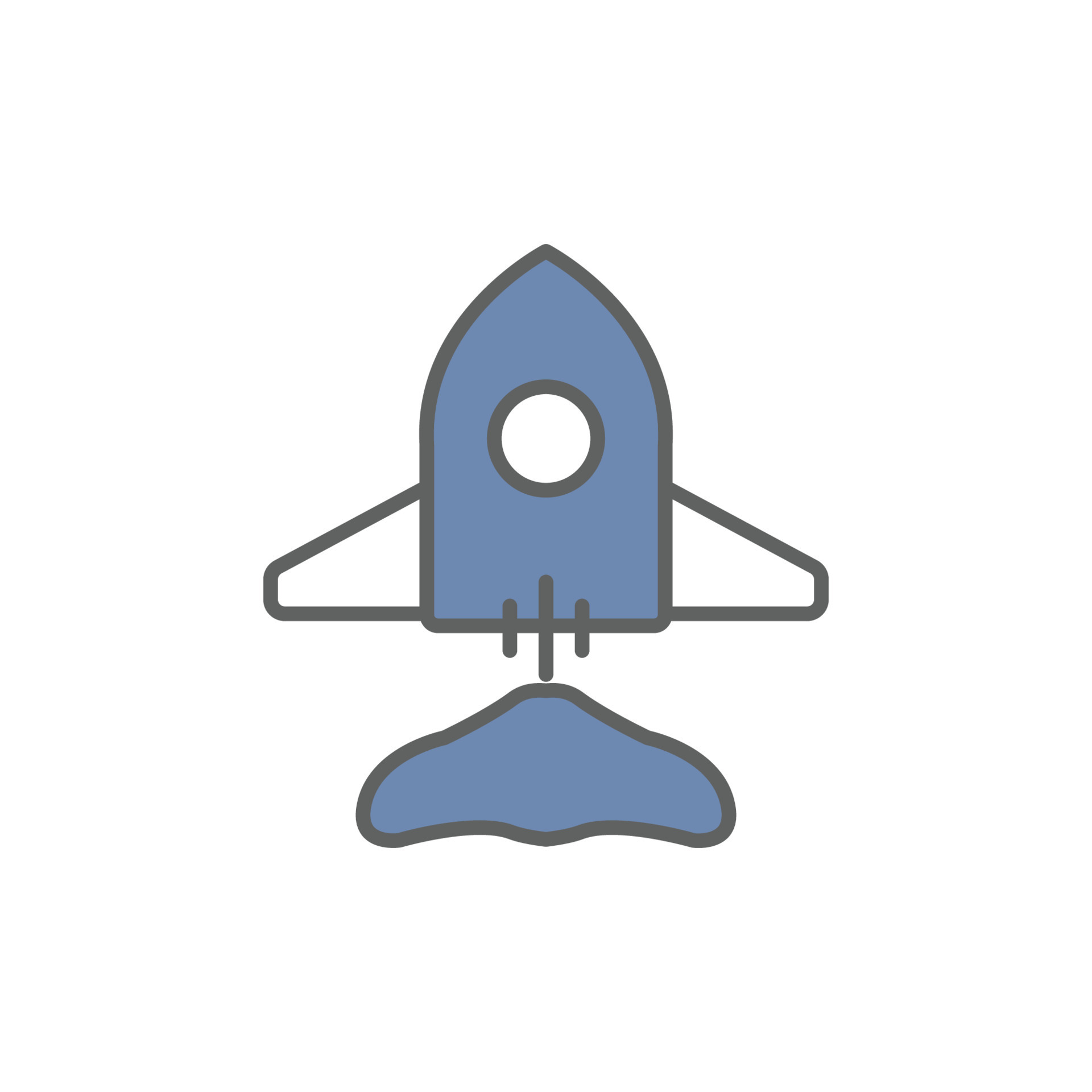 Rocket icon Illustration. suitable for start up icon. icon related to ...