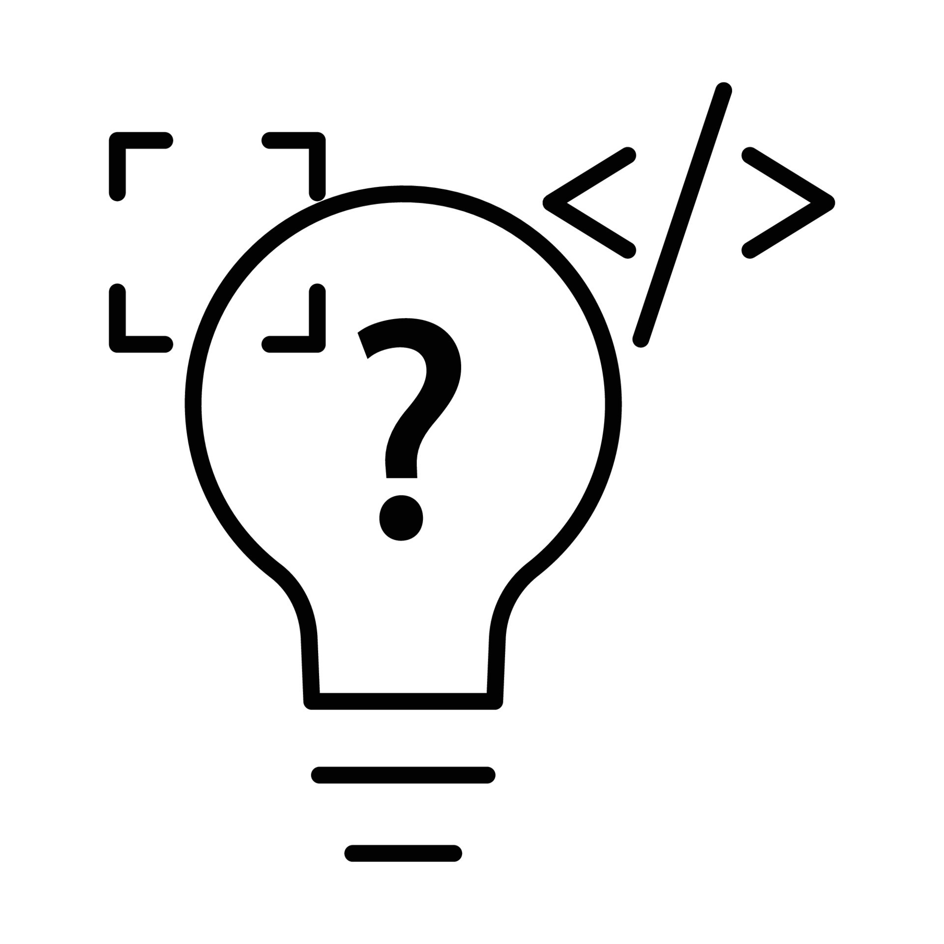 Light bulb icon Illustration with coding. Suitable for programming idea icon. icon related to ...