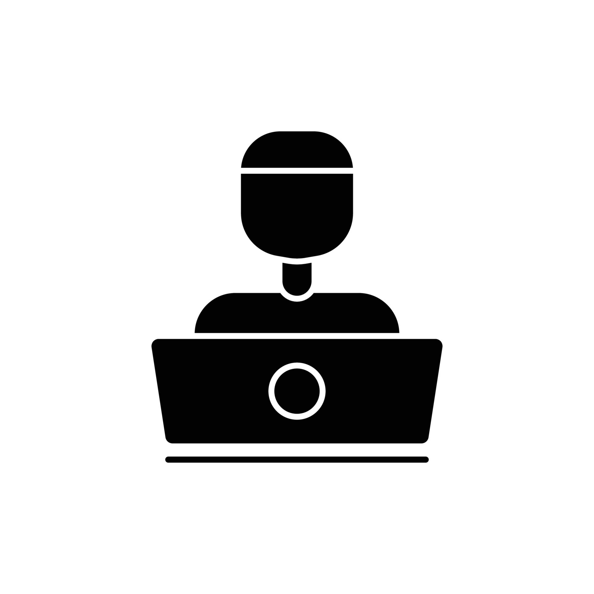 People Icon Illustration In Front Of Laptop Programmer Icon Icon Related To Developer Glyph