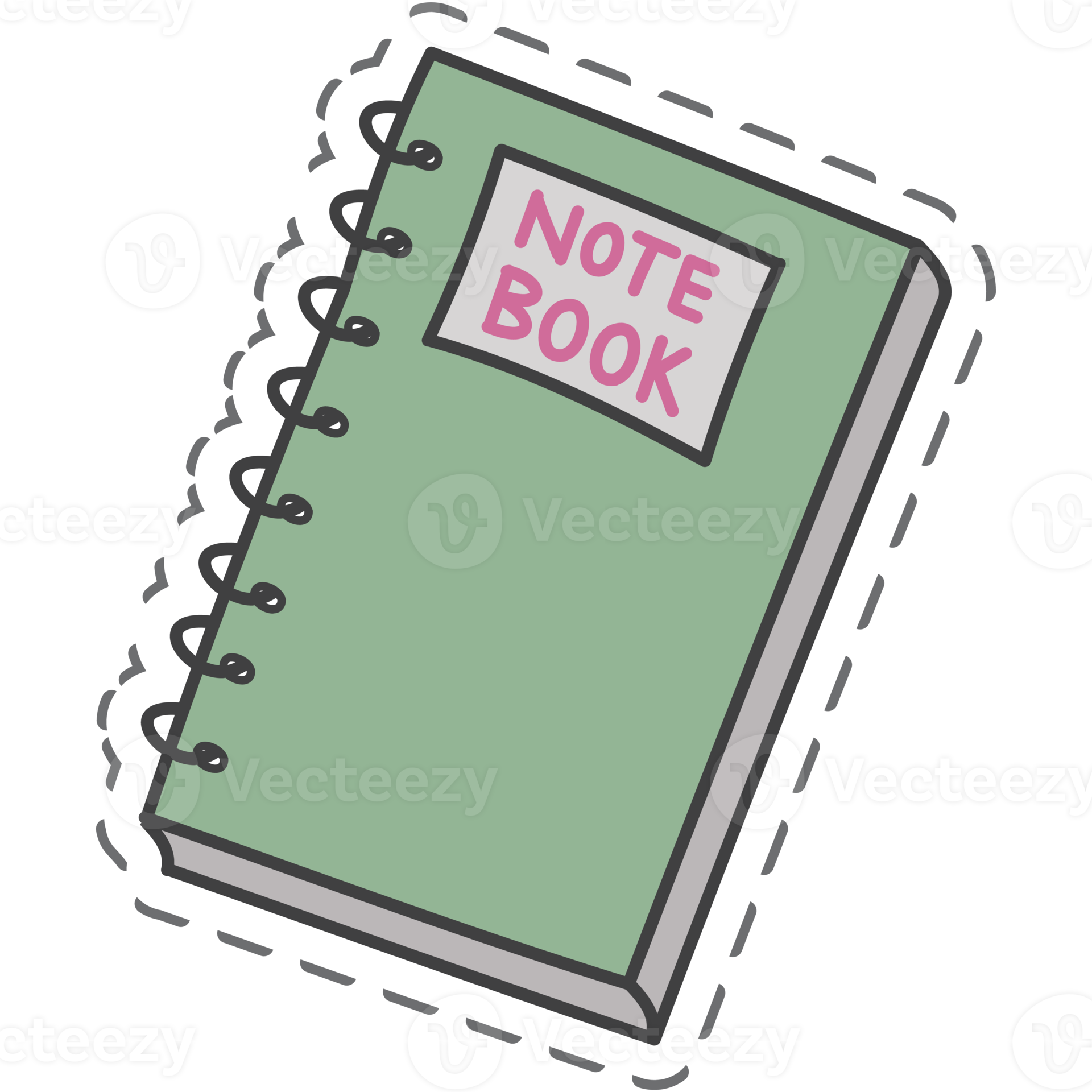 Aesthetic Notebook Sticker Back To School 16731247 PNG
