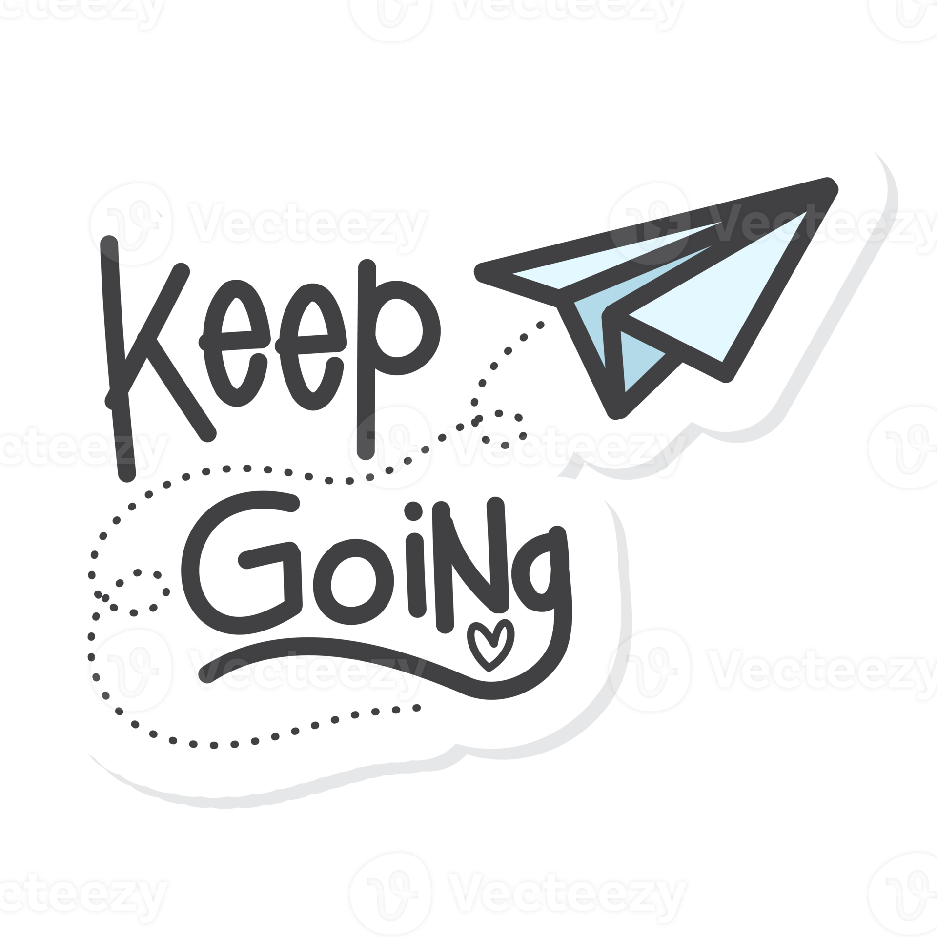 Cute Aesthetic Motivation Sticker Keep Going 16731411 PNG
