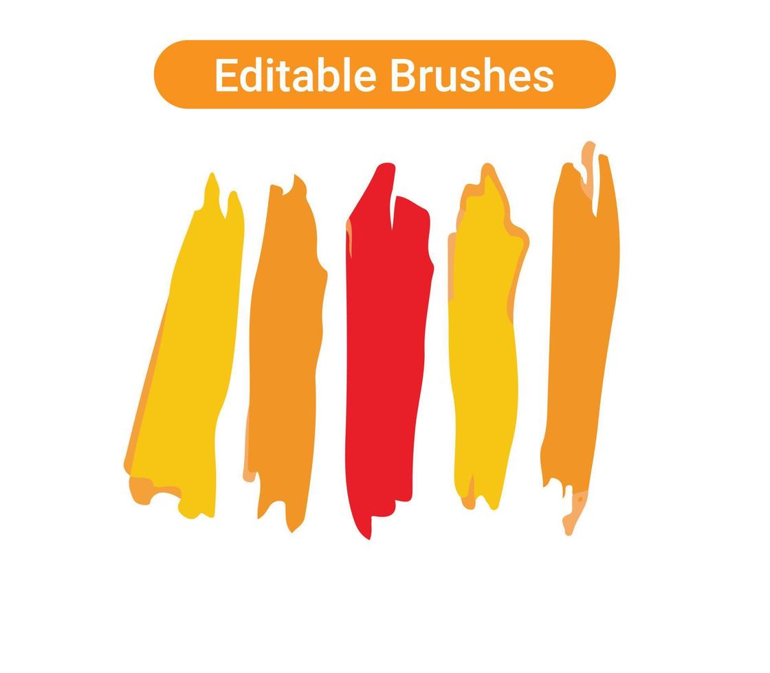Brush strokes Pro vector 16731999 Vector Art at Vecteezy