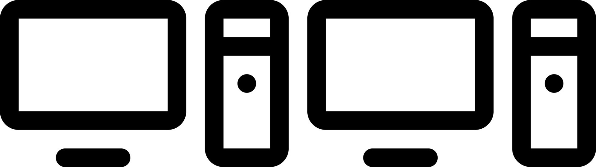 line icon for desktop 16741638 Vector Art at Vecteezy