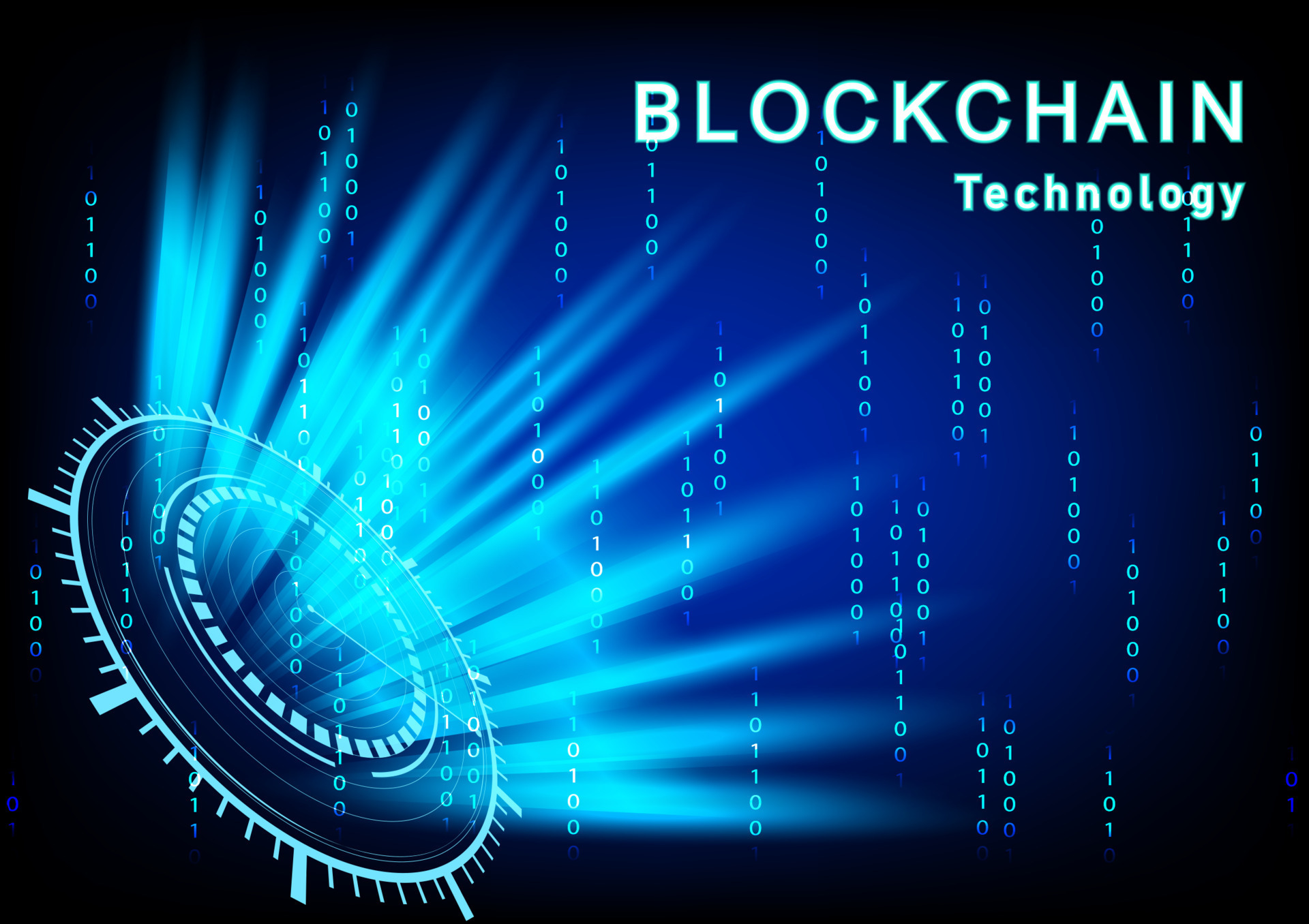 Abstract Background Hitech Technology Blockchain Information Data Storage Vector Illustration