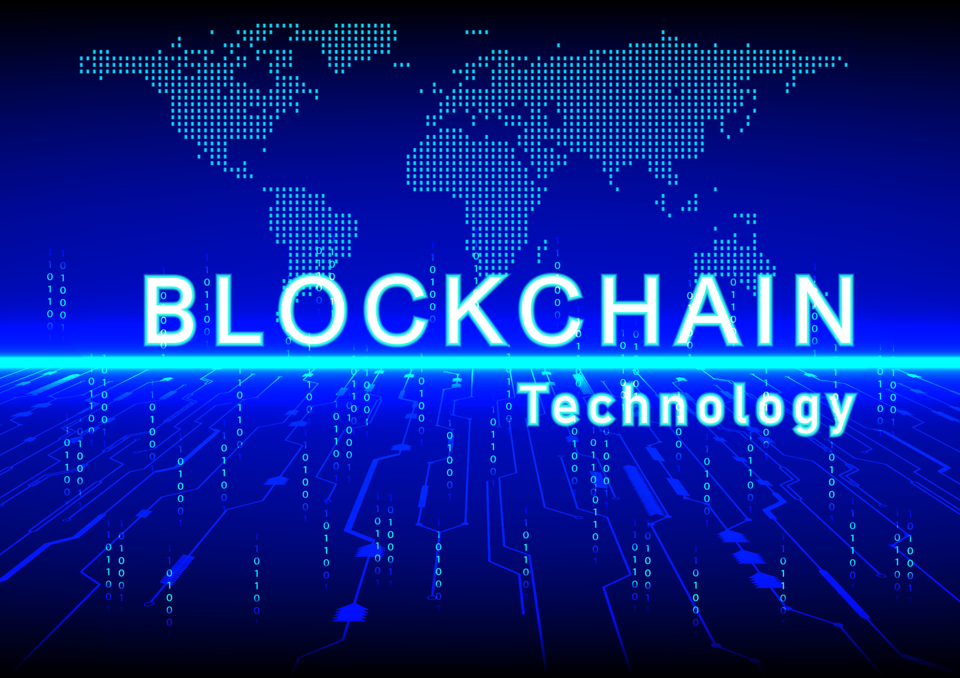 Abstract Background Hitech Technology Blockchain Information Data Storage Vector Illustration