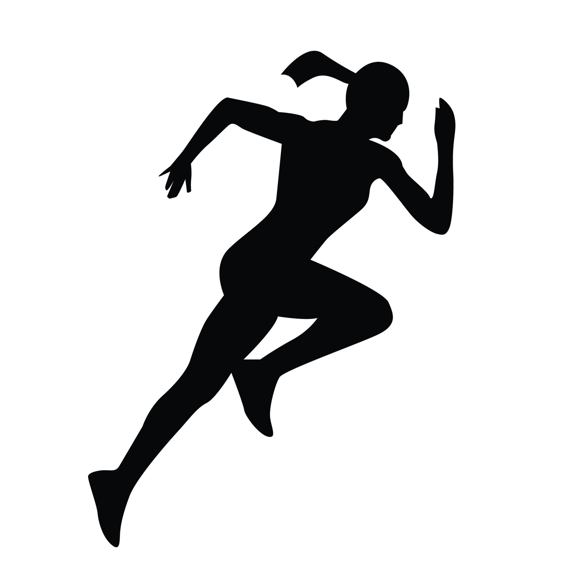 woman runner silhouette vector design 16744645 Vector Art at Vecteezy
