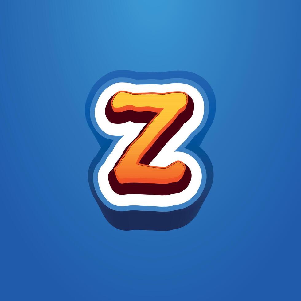 3d Illustration Of Small Letter Z 16747646 Vector Art At Vecteezy