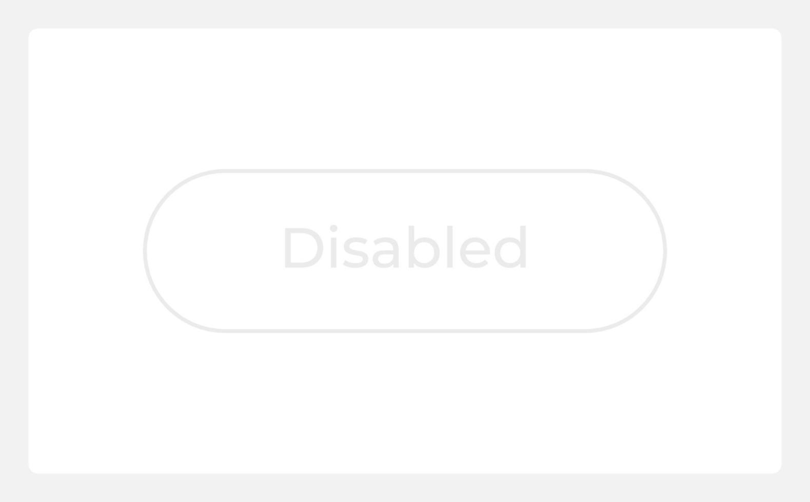 Unclickable Button Ui Element Template Editable Isolated Vector Dashboard Component Flat User