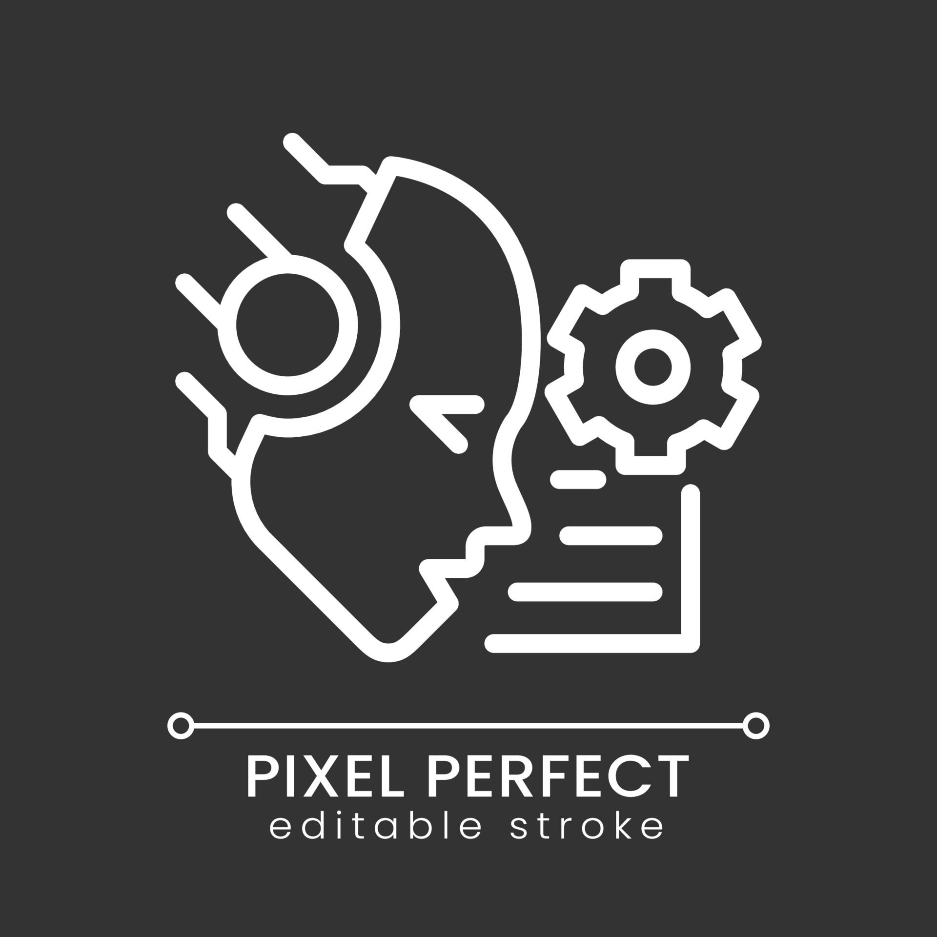 AI reads and summarize pixel perfect white linear icon for dark theme ... AI reads and summarize pixel perfect white linear icon for dark theme ...