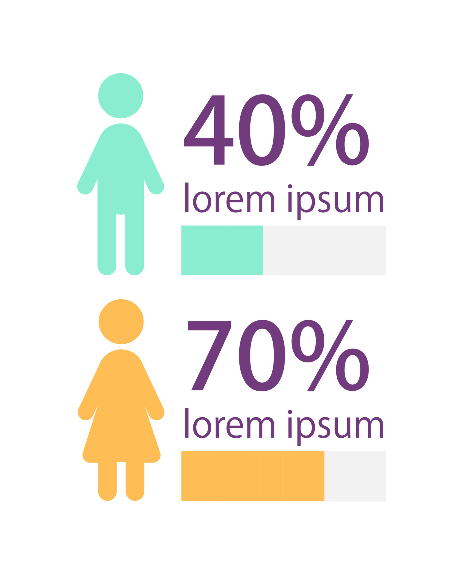 Population Divide Infographic Chart Design Template Set Gender