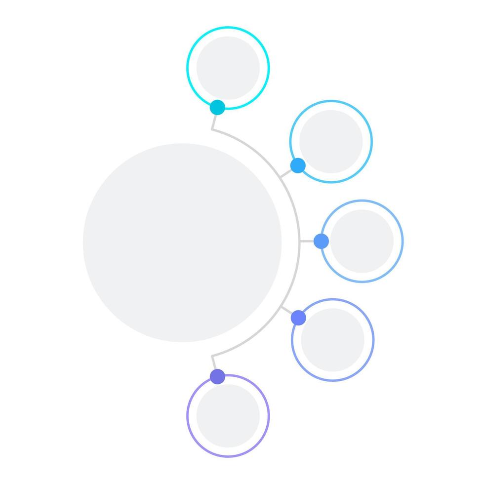 Round Blue Schematic Infographic Chart Design Template System Components Abstract Infochart