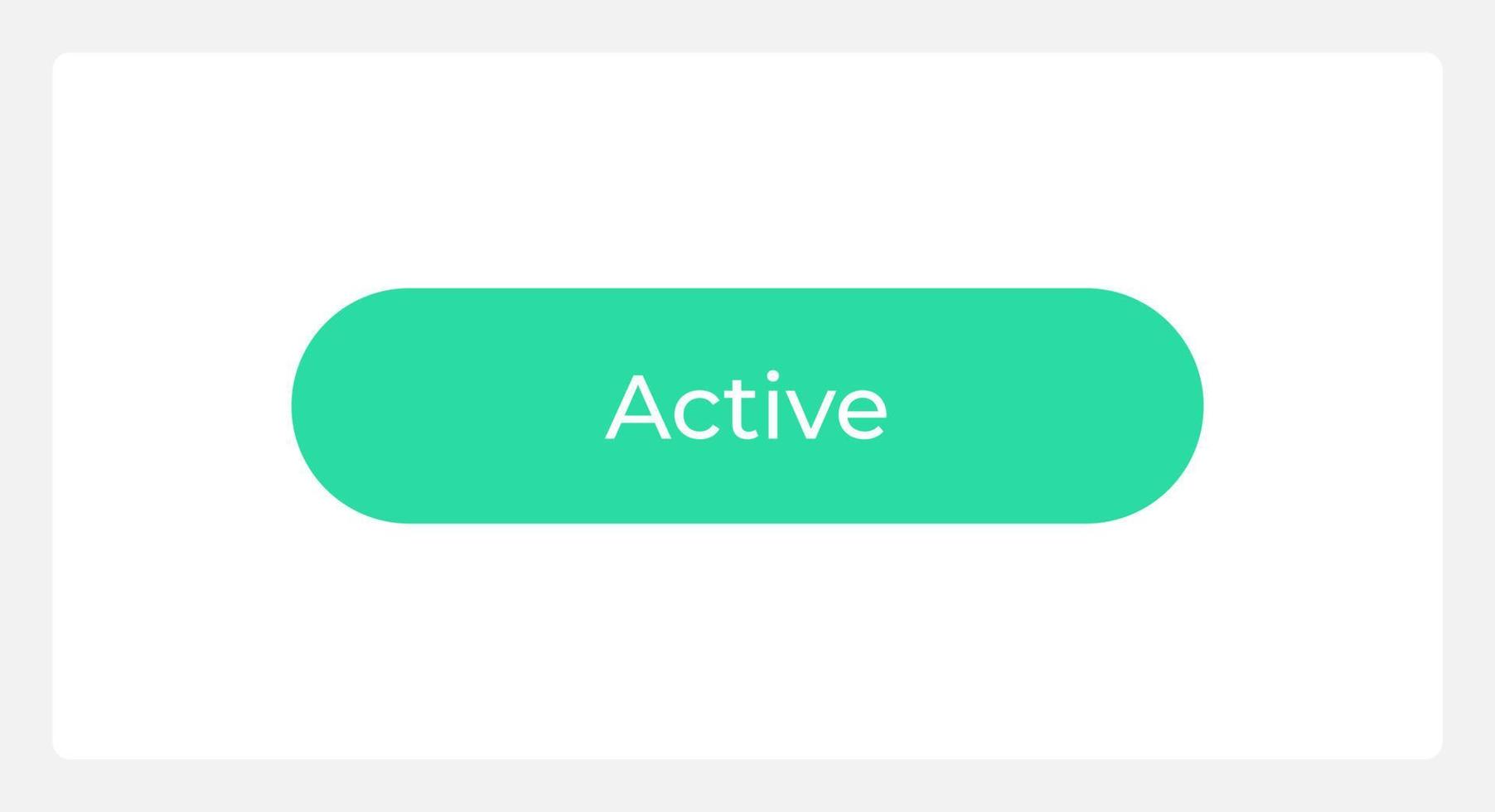 Active Register Button Ui Element Template Editable Isolated Vector Dashboard Component Flat