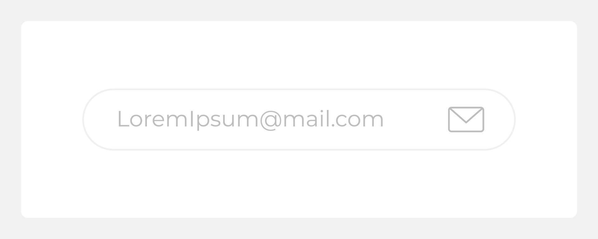 Email Input Field Ui Element Template Editable Isolated Vector