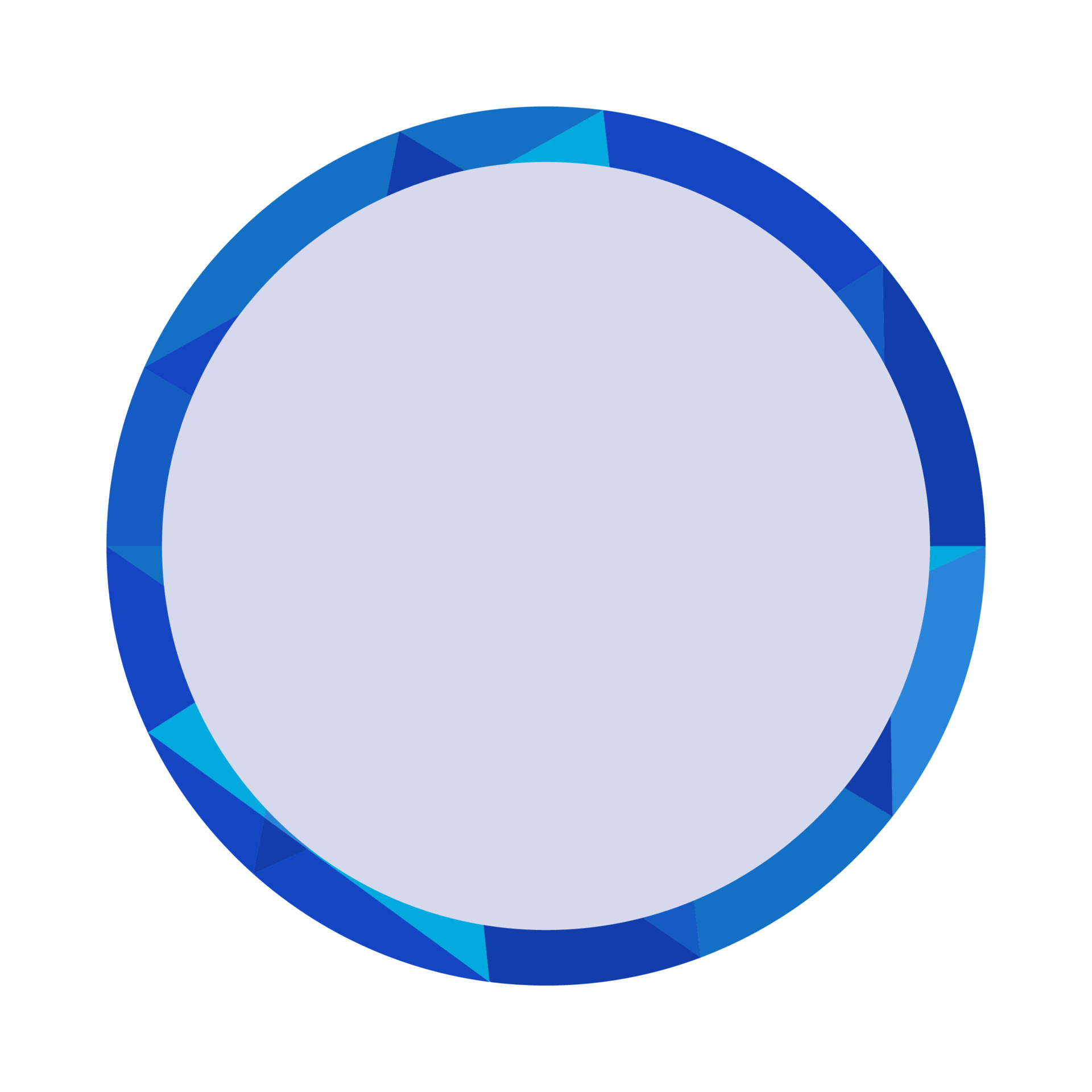Blue Circle Border Design